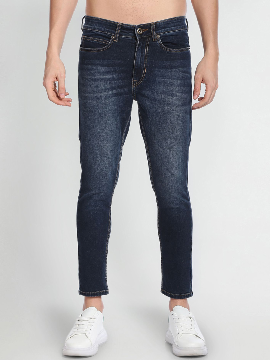 Buy Flying Machine Men Slim Fit Mid Rise Whiskers Stretchable Jeans ...