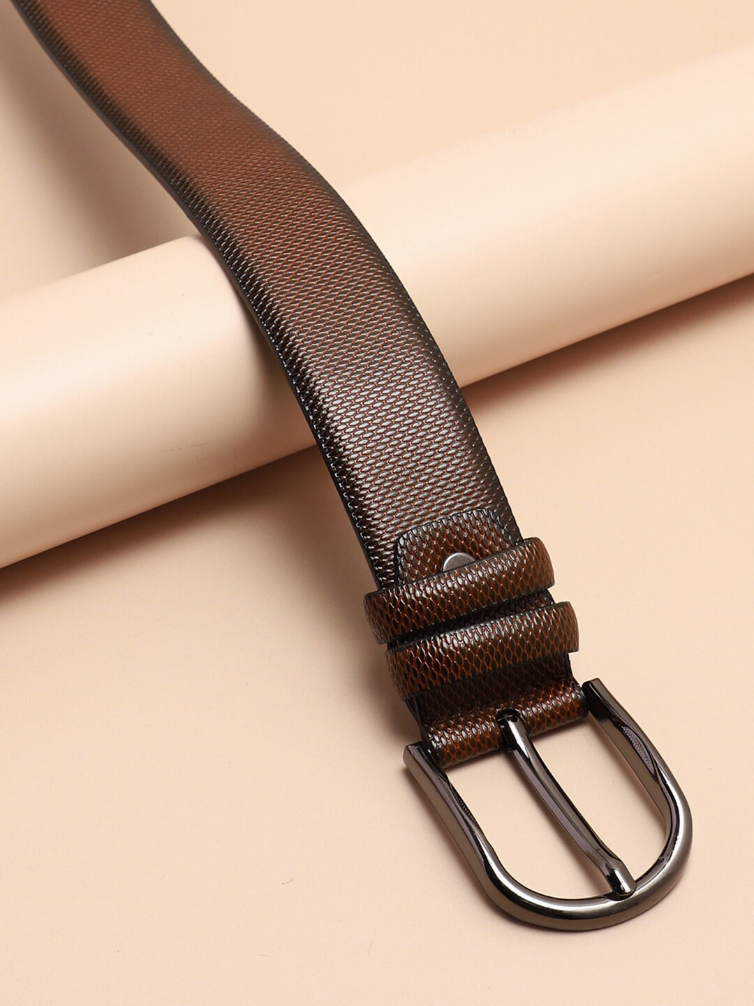 Buy French Accent Men Textured PU Tang Formal Belt - Belts for Men ...