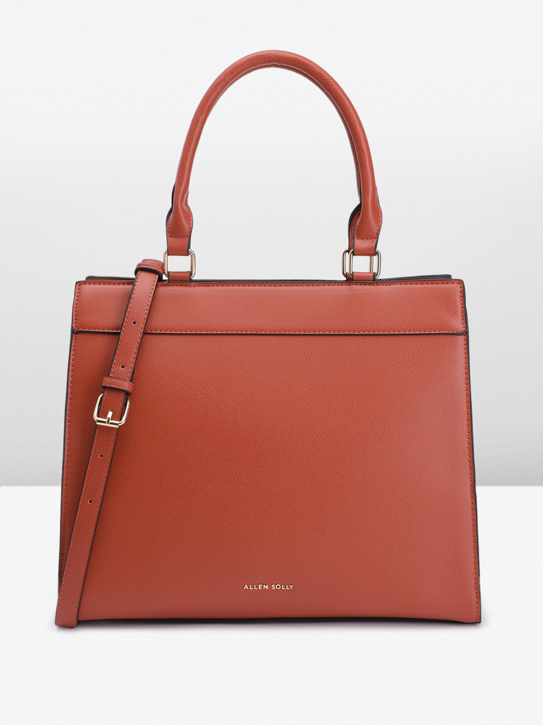 Buy Allen Solly Solid PU Structured Handheld Bag - Handbags for Women ...