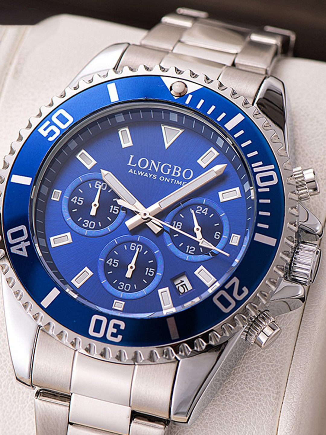 Buy LONGBO Men Dial & Stainless Steel Bracelet Style Straps Analogue ...