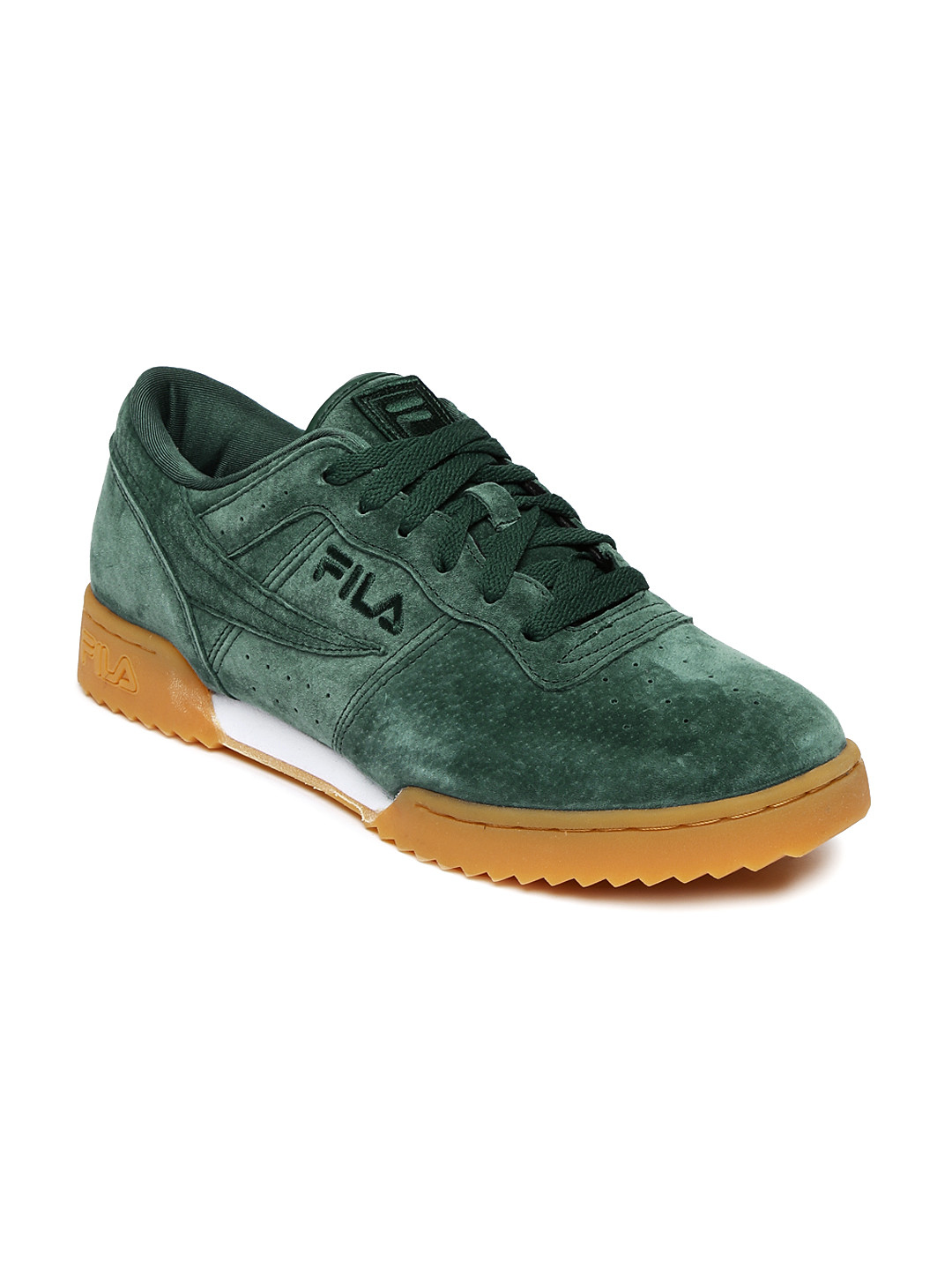 Buy FILA Men Green Suede Original Tennis Premium Shoes - Sports Shoes ...