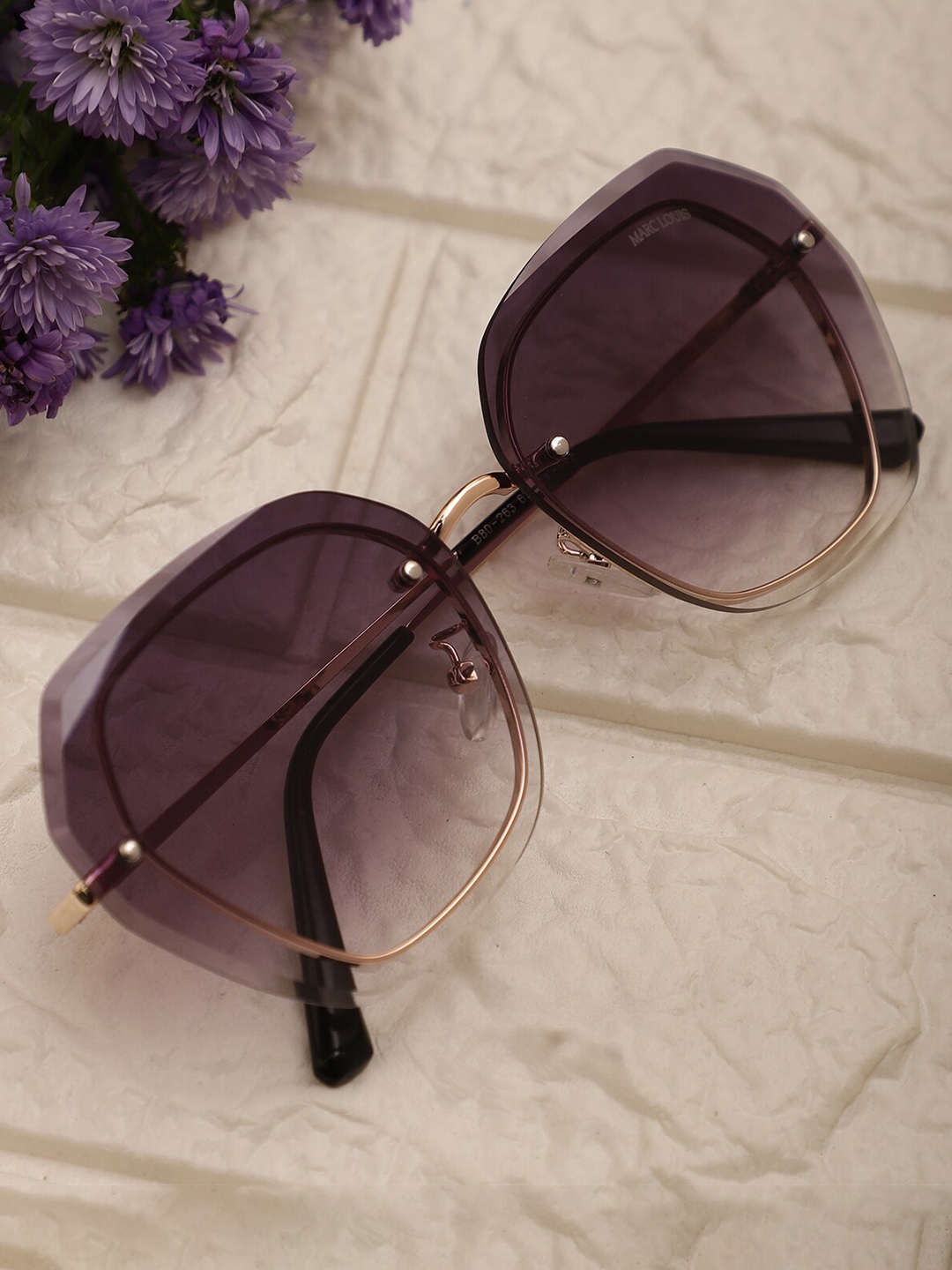 Buy Marc Louis Other Sunglasses With Uv Protected Lens Ml B80 263 Golden Grey 1 Sg Sunglasses