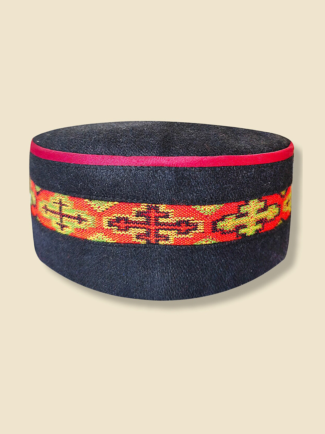 Buy Vastraa Fusion Embroidered Himachali Kullu Topi Woollen Cap - Caps ...