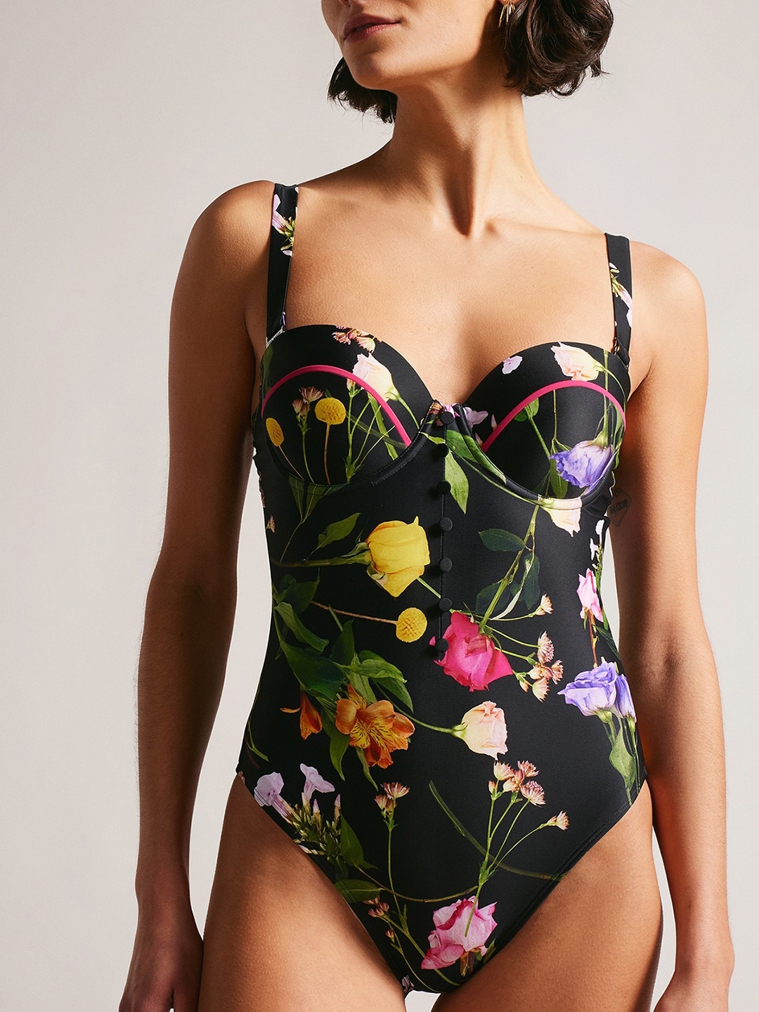 Buy Ted Baker Floral Printed Sweetheart Neck Bodysuit Swimwear For Women 22753740 Myntra