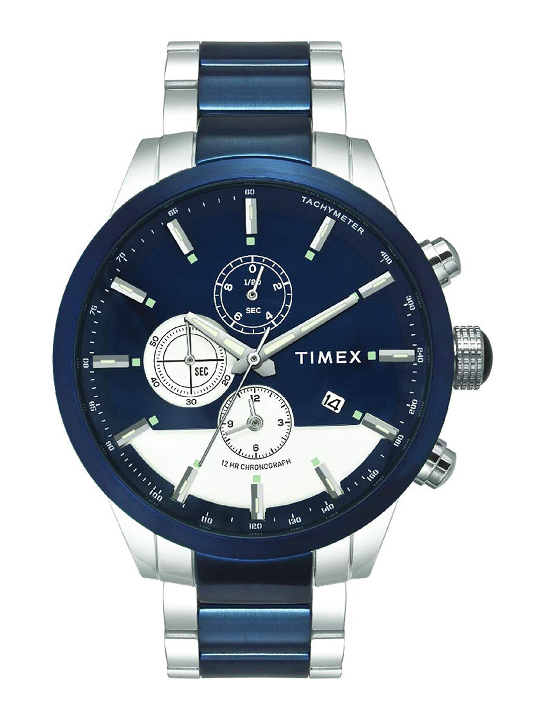 Buy Timex Men Printed Dial & Stainless Steel Bracelet Style Straps ...