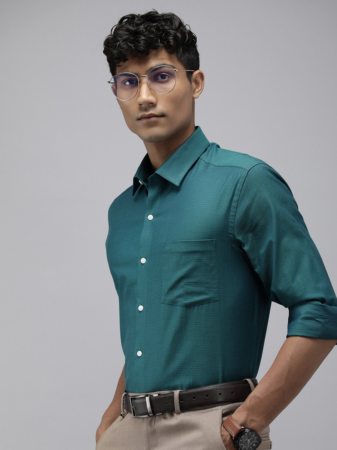 Buy Arrow Pure Cotton Manhattan Slim Fit Opaque Formal Shirt - Shirts ...