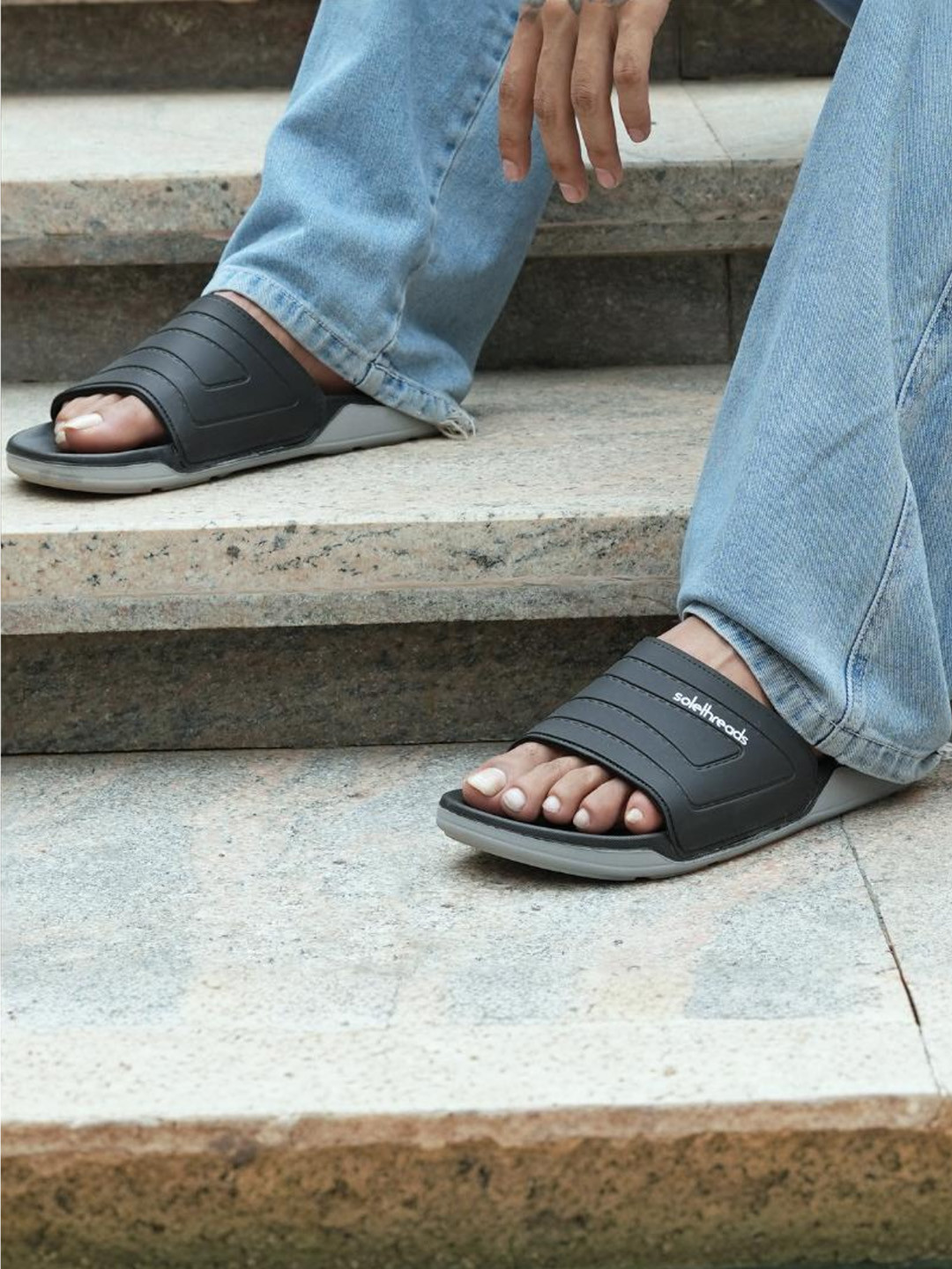 Buy Solethreads Men Printed SuperFoam & Lightweight Sliders - Flip ...