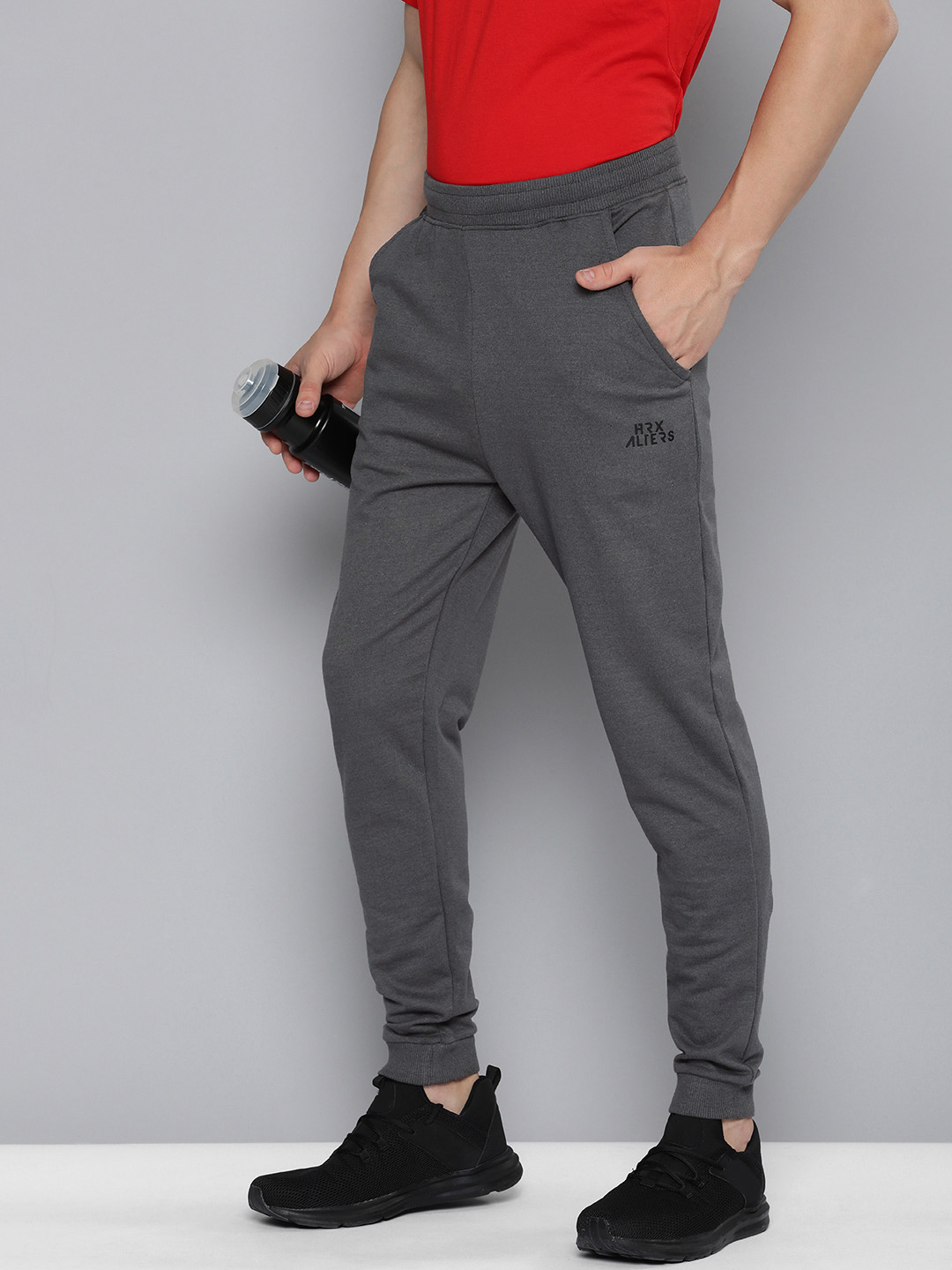Buy HRX By Hrithik Roshan Men Lifestyle Terry Track Pants - Track Pants ...