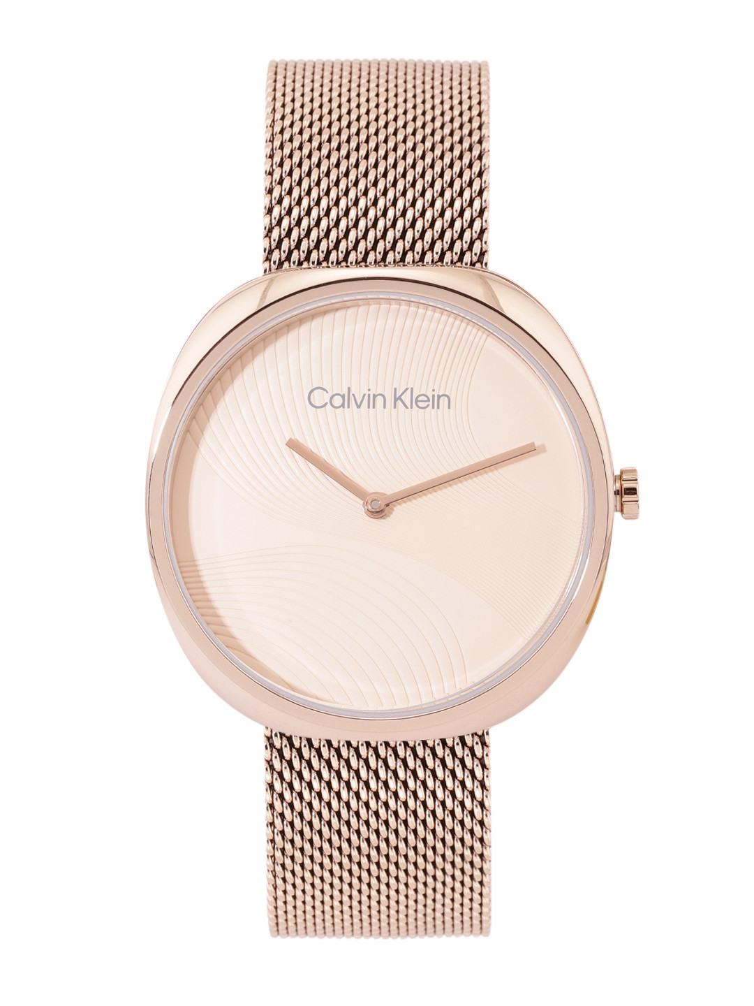 Buy Calvin Klein Women Sculpt Textured Stainless Steel Bracelet Style ...