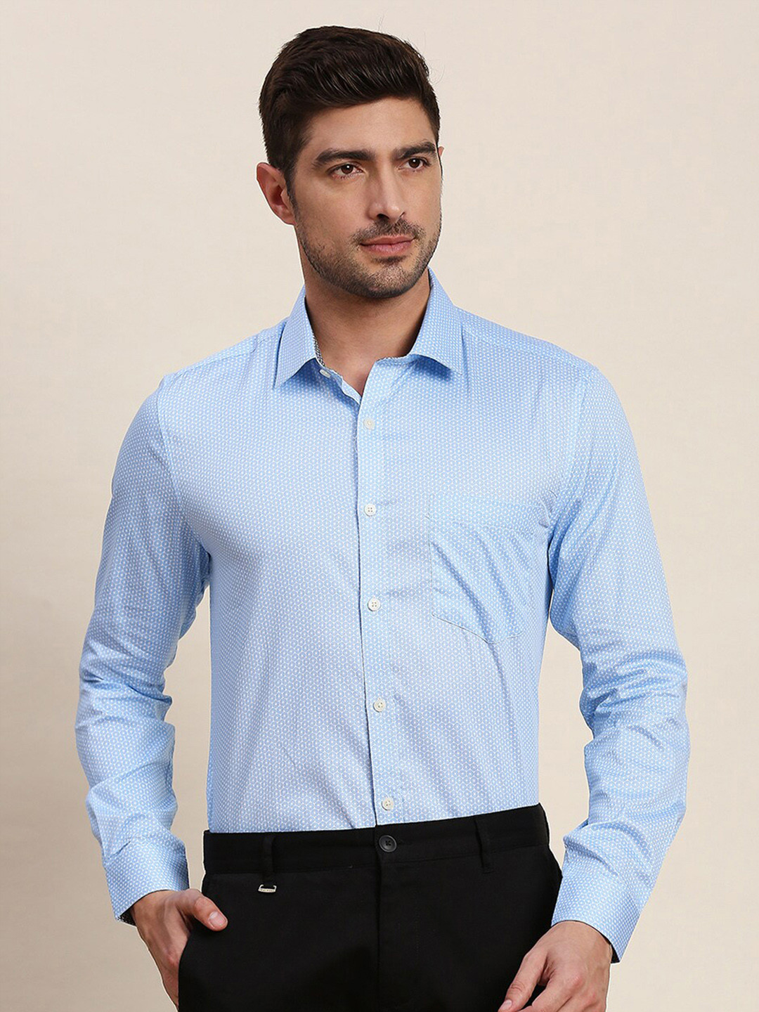 Buy INVICTUS Classic Slim Fit Pure Cotton Formal Shirt - Shirts for Men ...