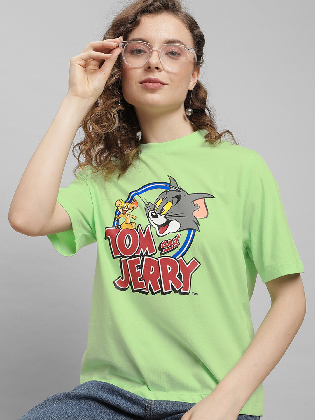 Buy Free Authority Tom & Jerry Printed Cotton T Shirt - Tshirts for ...