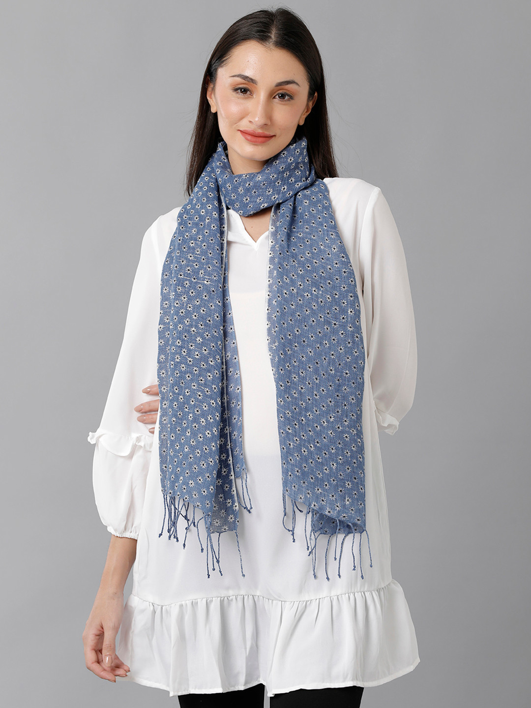 Buy Linen Club Printed Pure Linen Stole - Stoles for Unisex 22778606 ...