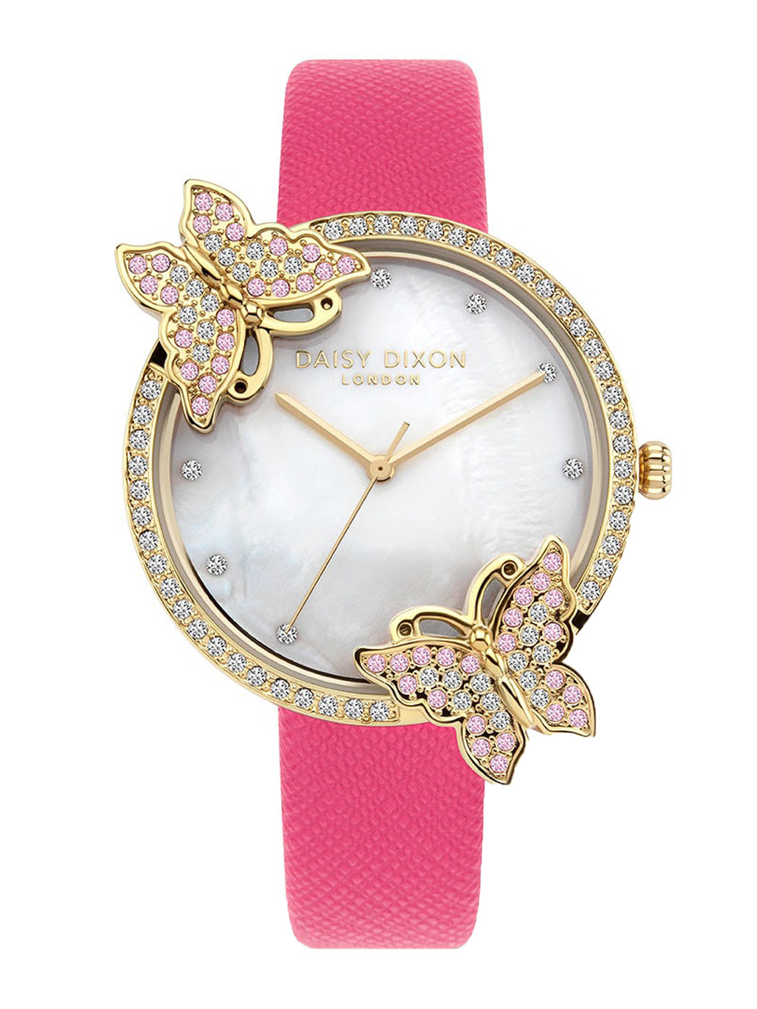 Buy Daisy Dixon Women Embellished Dial & Leather Straps Analogue Watch ...
