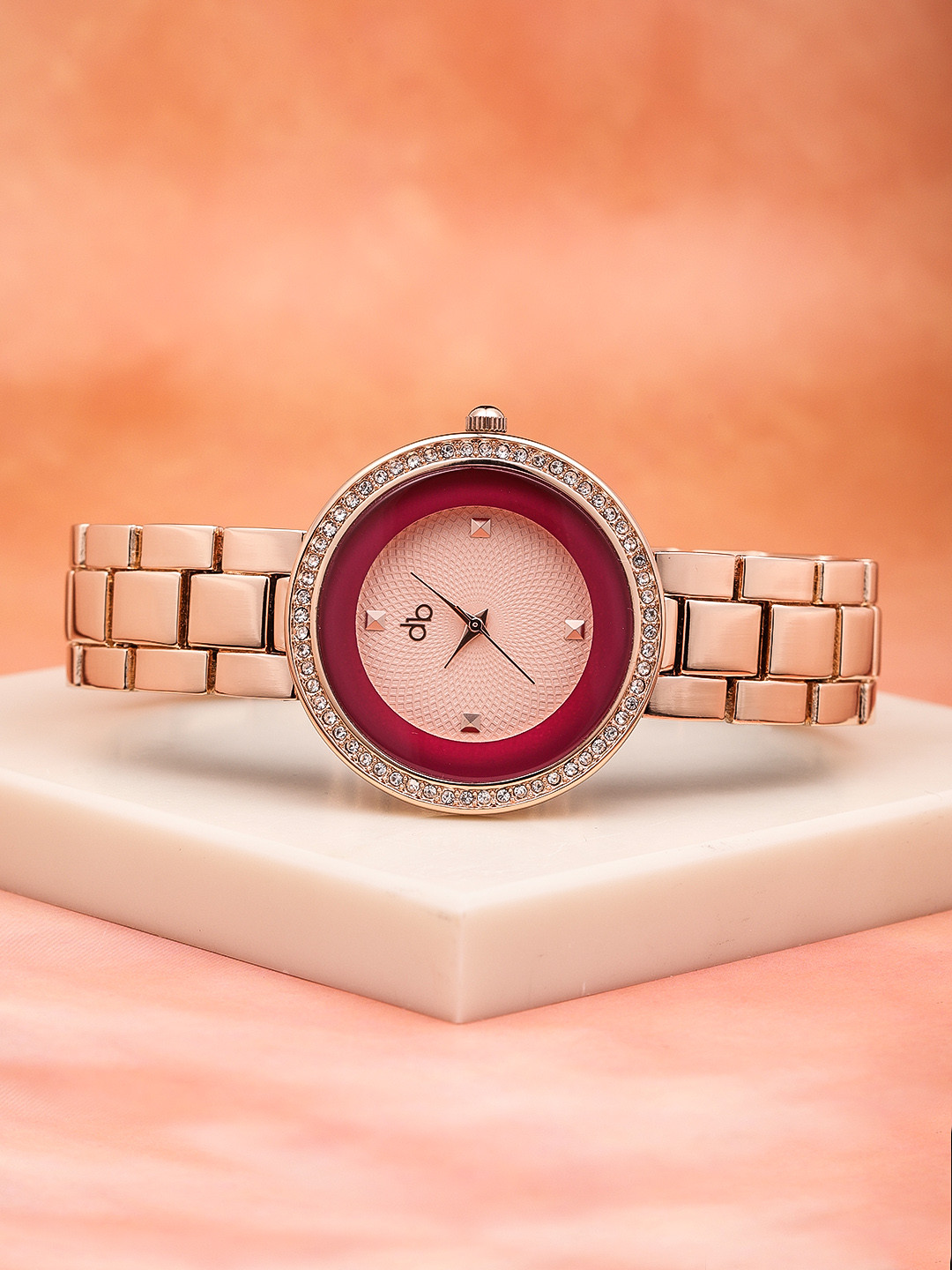 Buy DressBerry Women Peach Coloured Analogue Watch MFB PN WTH 5786L 2 ...