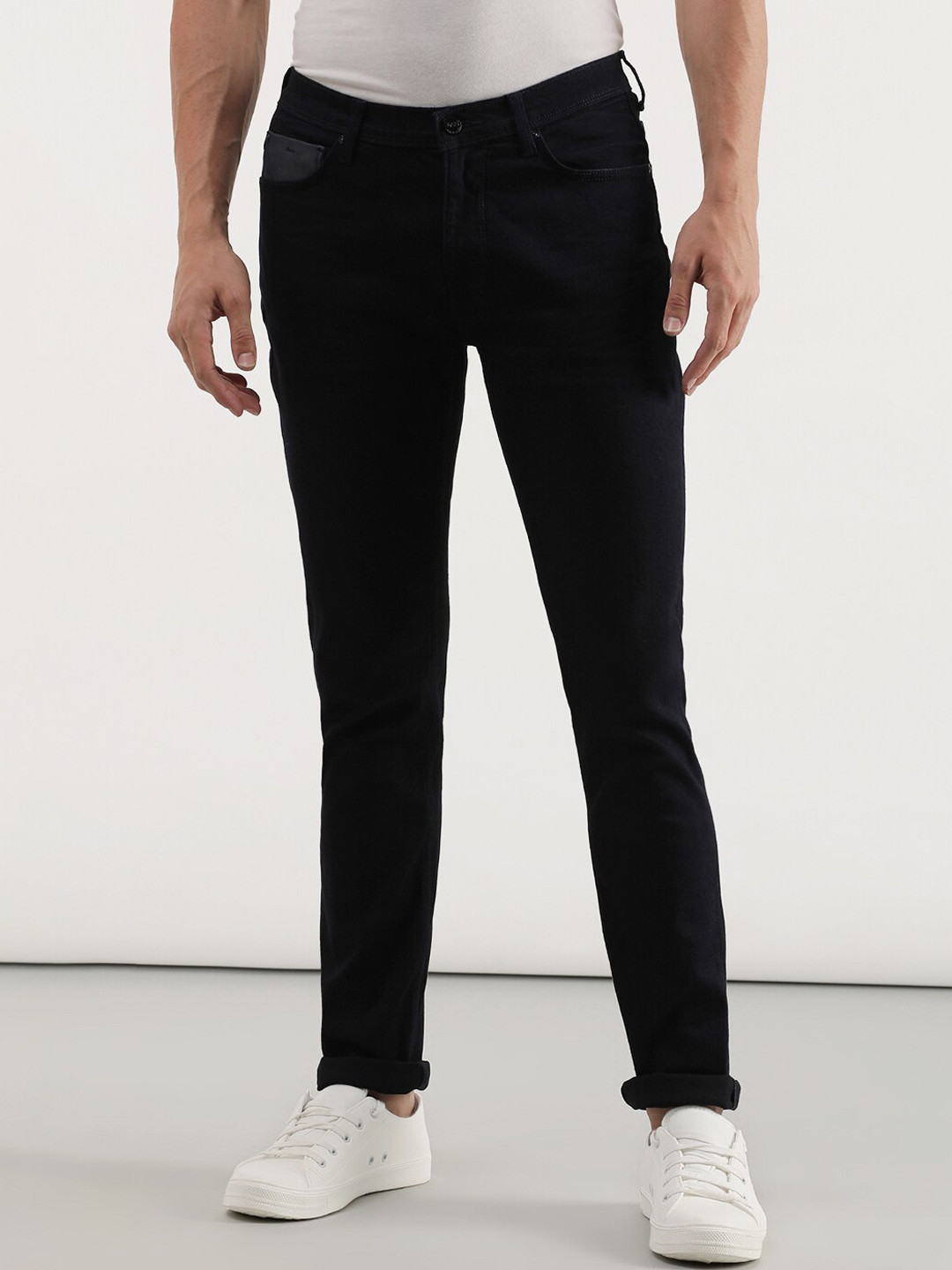 Buy Lee Men Cotton Mid Rise Bruce Skinny Fit Stretchable Jeans - Jeans ...