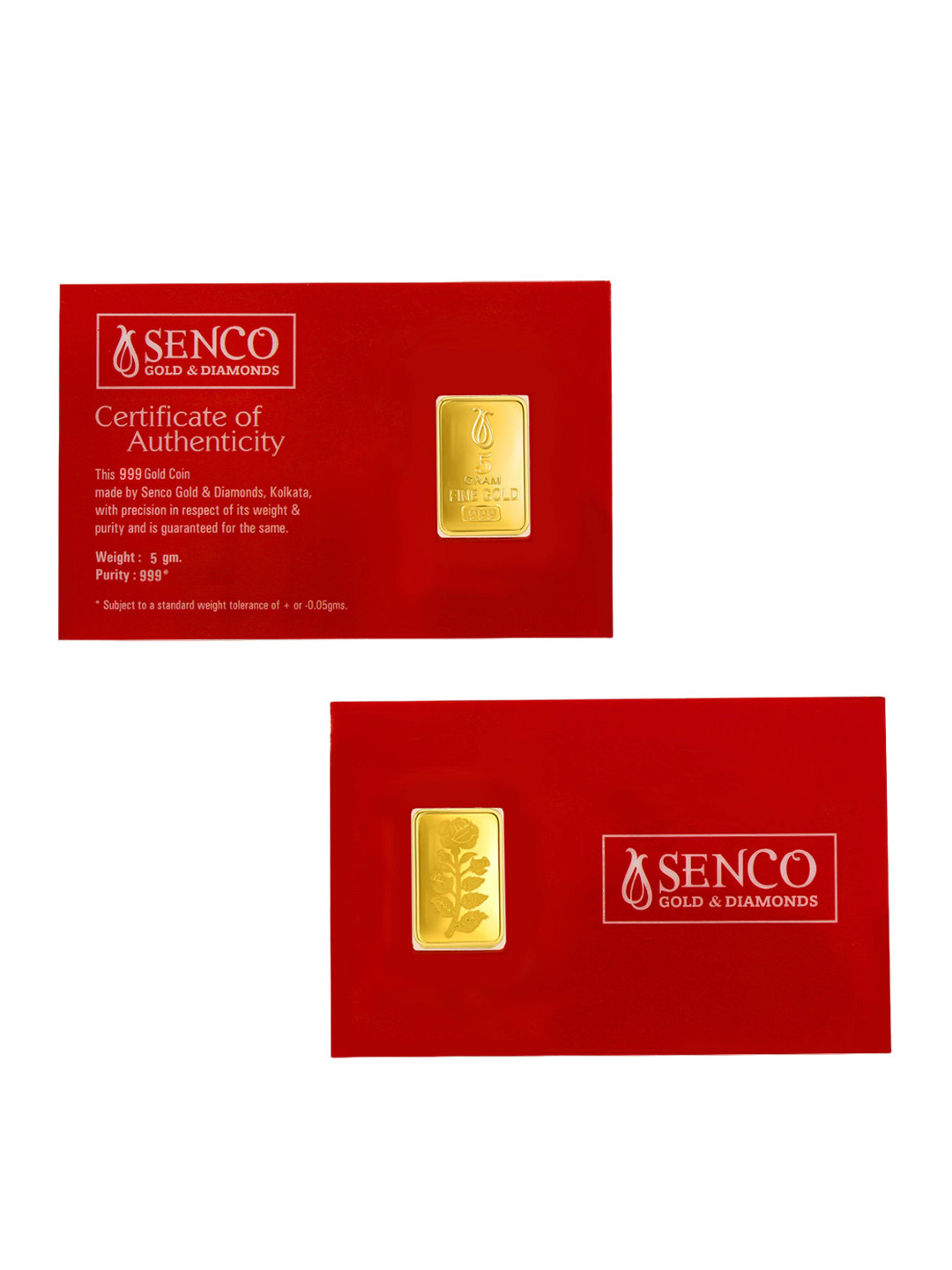 Buy SENCO 24KT Gold Bar 5 Gram - Gold Coin for Unisex 22786856 | Myntra