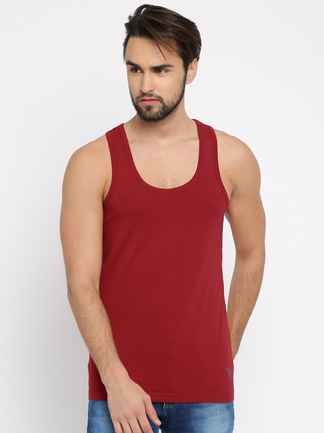 Buy U.S. Polo Assn. Red Innerwear Vest I110 125 - Innerwear Vests for ...