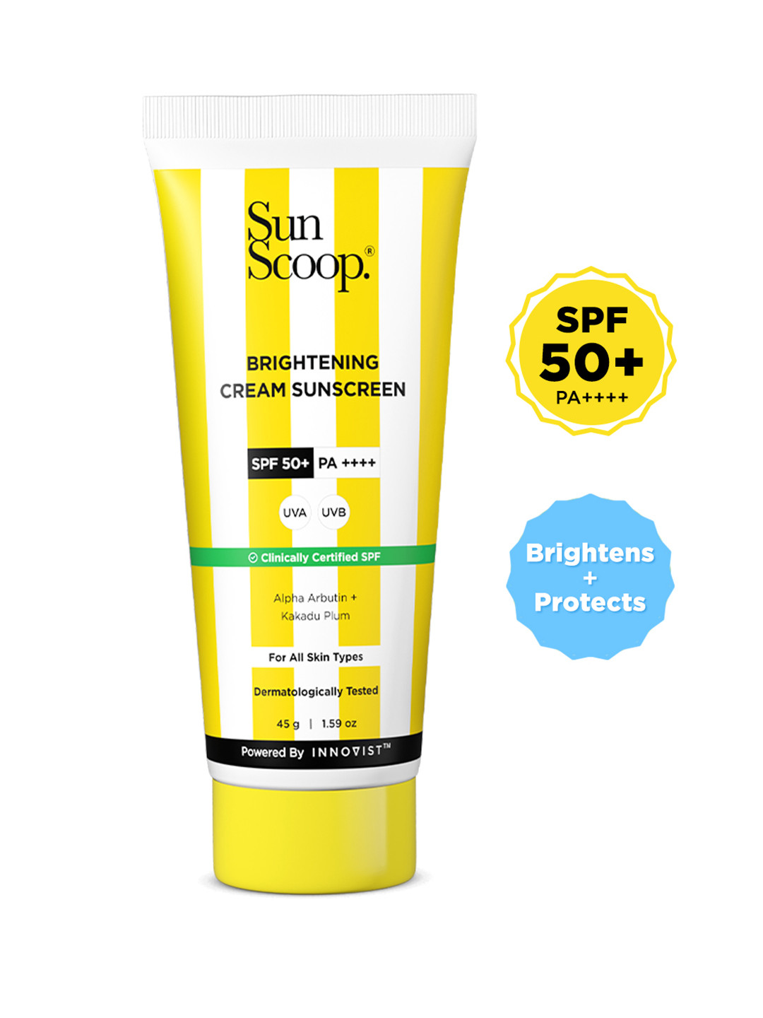 Buy SunScoop Brightening Sunscreen SPF50 PA+++ 45gm - Face Sunscreen ...