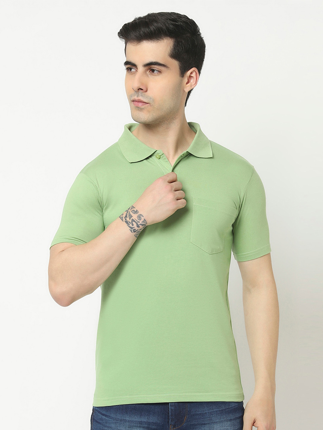 Buy T.T. Polo Collar Regular Sleeves Cotton T Shirt - Tshirts for Men ...