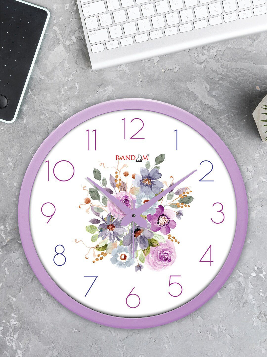 Buy RANDOM White & Lavender Classic Number Modern Stylish Analogue ...
