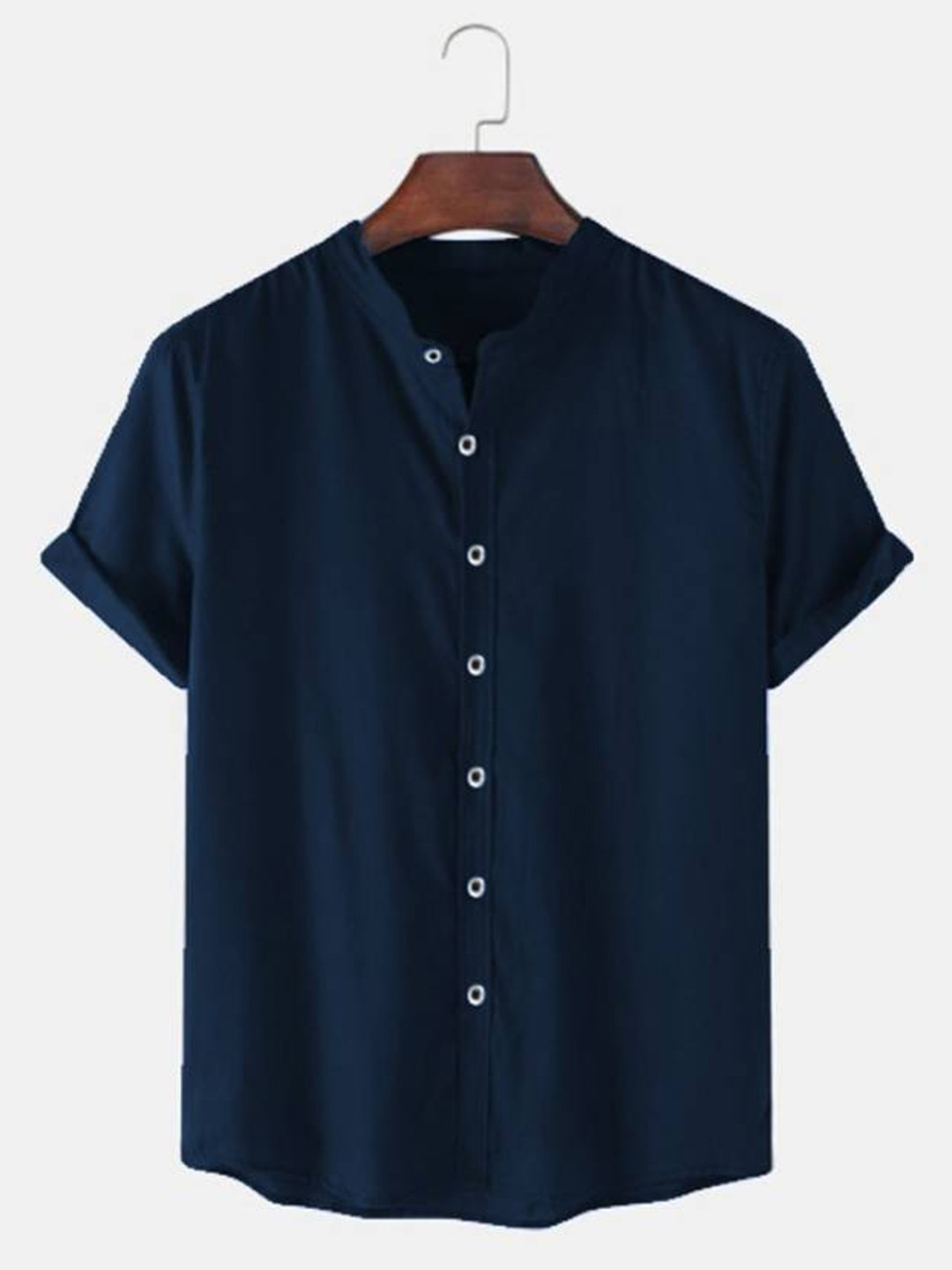 Buy Try This Mandarin Collar Cotton Casual Shirt - Shirts for Men ...