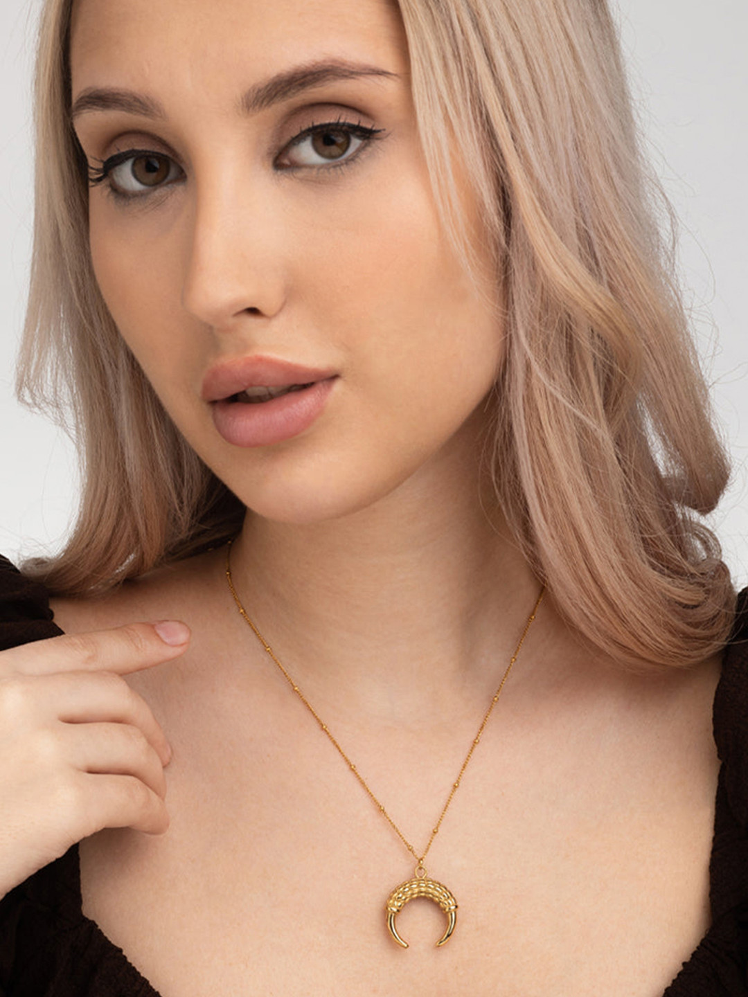 Buy PALMONAS Gold Plated Horn Meural Chain - Necklace And Chains for ...