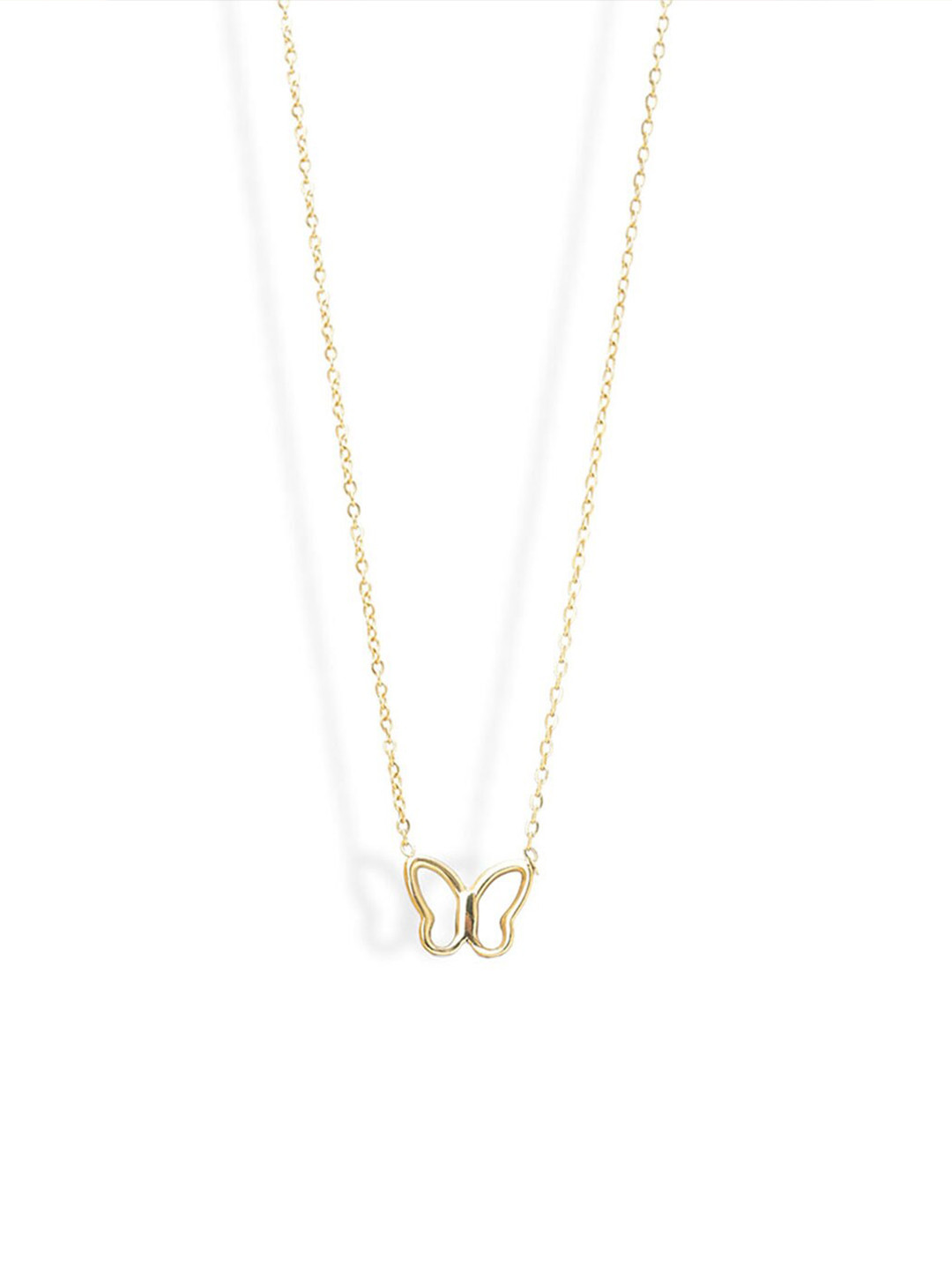 Buy PALMONAS 18 KT Gold Plated Little Butterfly Necklace - Necklace And ...