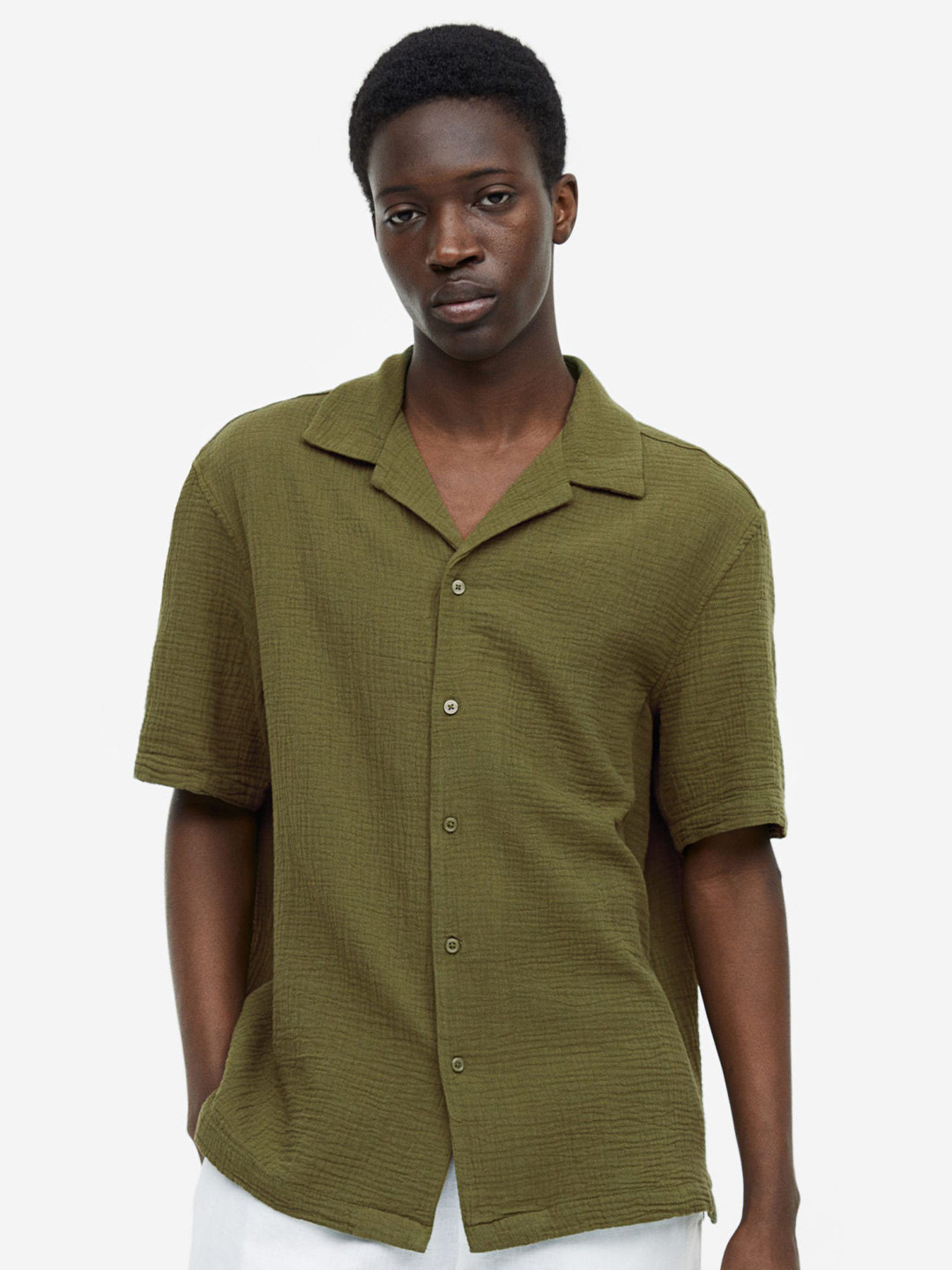 Buy H&M Men Regular Fit Muslin Resort Shirt - Shirts for Men 22796506 ...