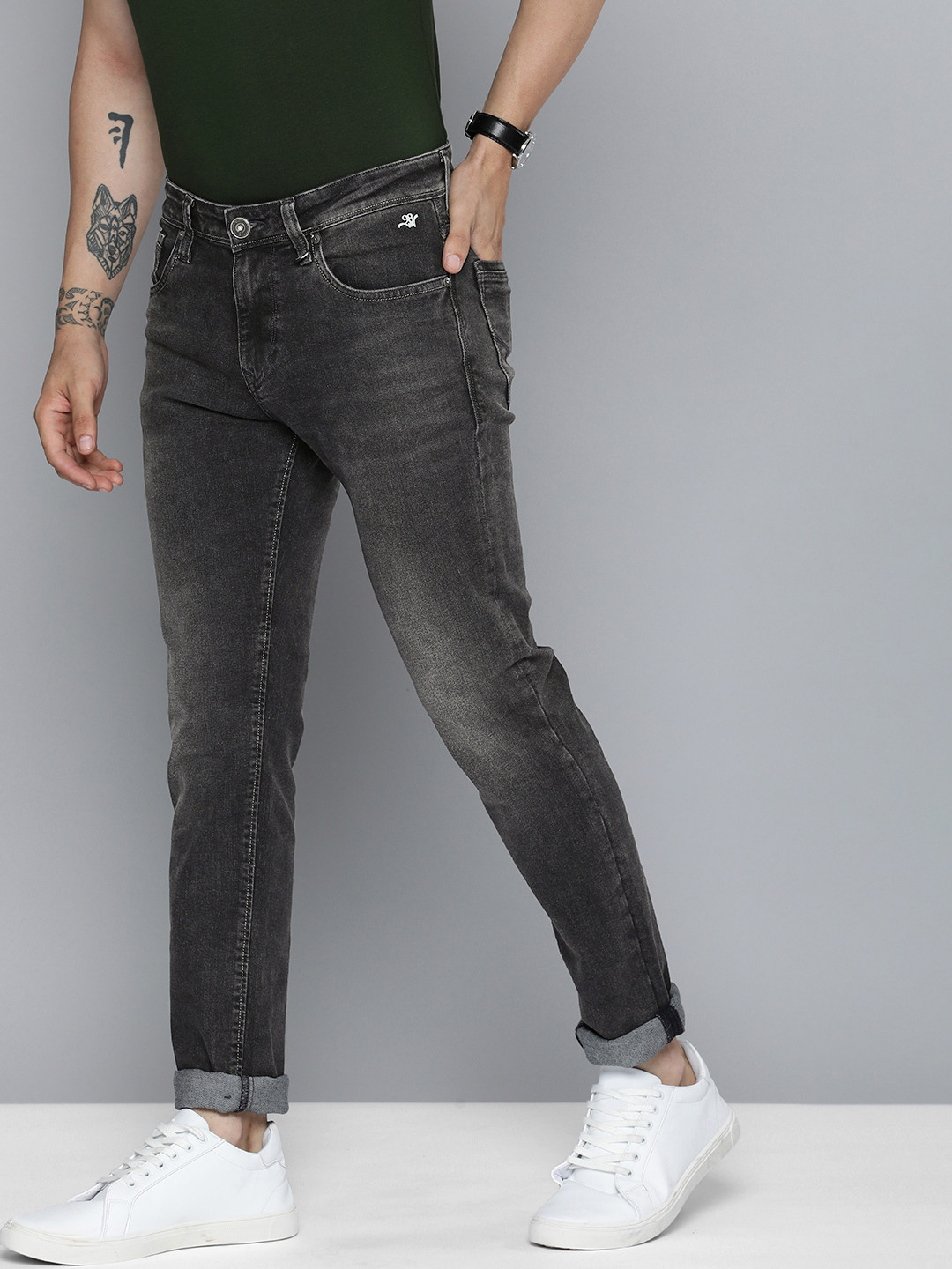 Buy Lawman Pg3 Men Slim Fit Light Fade Stretchable Mid Rise Jeans ...