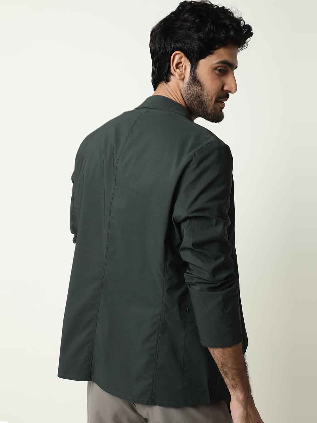 Buy RARE RABBIT Regular Fit Notched Lapel Single Breasted Casual Blazer ...