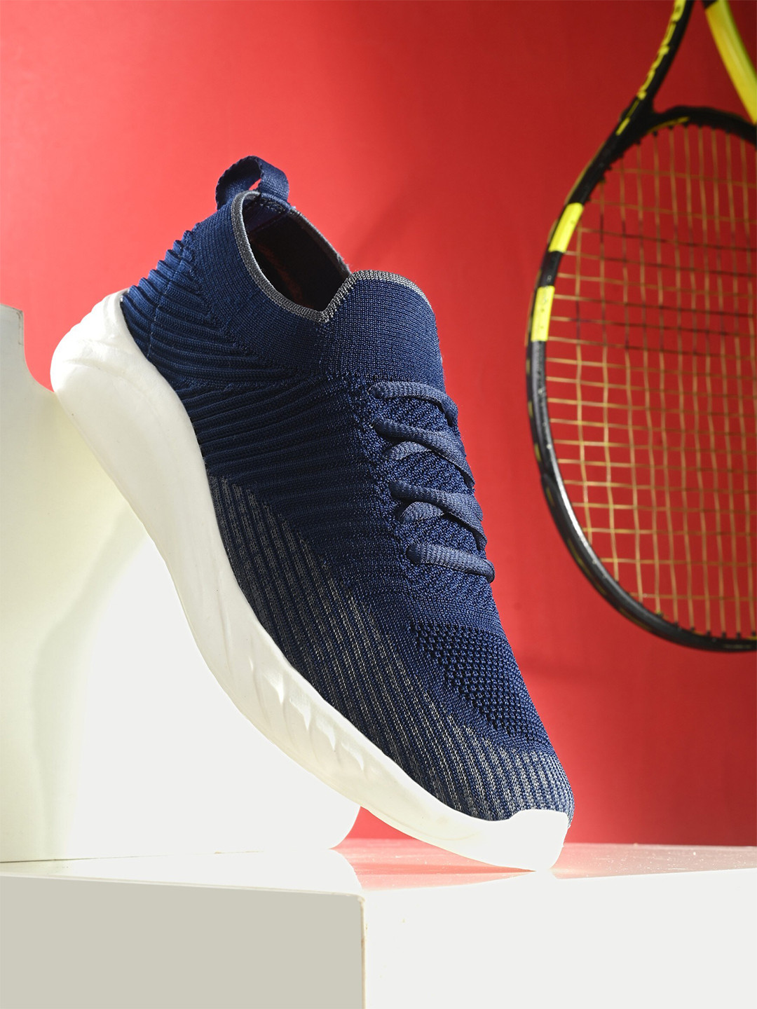 Buy HRX By Hrithik Roshan Men Mesh Memory Foam Walking Lace Up Non ...