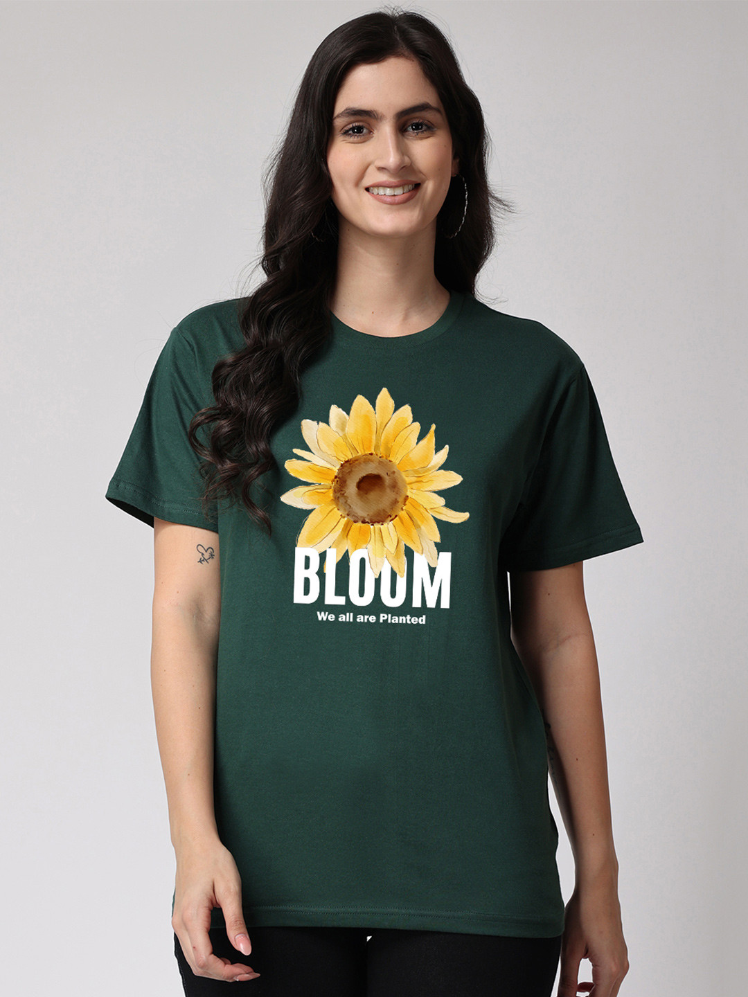 Buy The Label Bar Graphic Printed Cotton T Shirt - Tshirts for Women ...