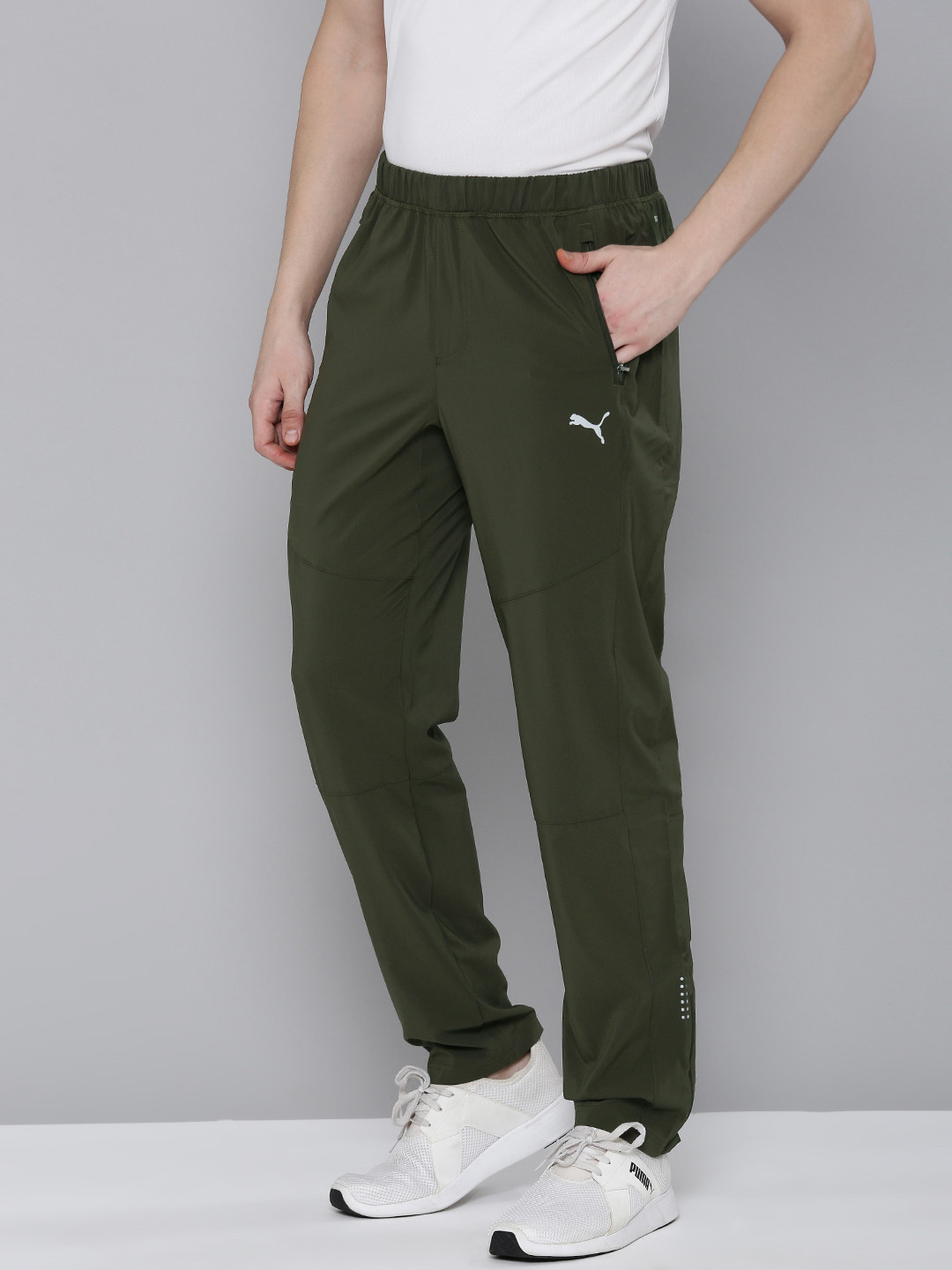 Buy Puma Men Mid Rise DryCELL Tapered Fit Woven Running Track Pants ...