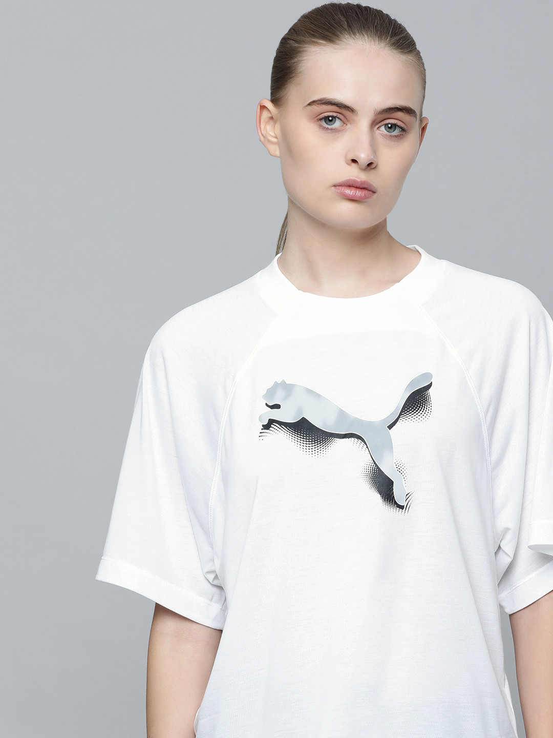 Buy Puma Women Modern Sports Brand Logo Printed DryCell Oversized T ...