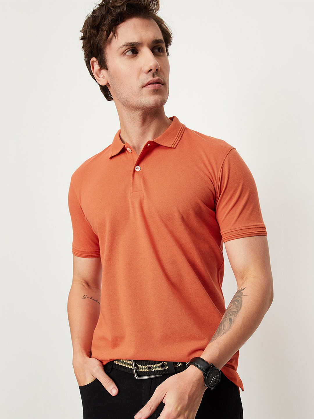 Buy Max Half Sleeve Cotton Polo T Shirt - Tshirts for Men 22807988 | Myntra