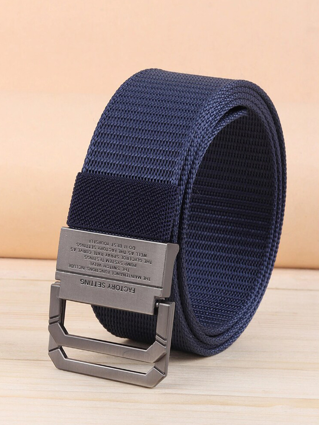 Buy WINSOME DEAL Men Set Of 2 Textured Canvas Belt With D Ring Closure ...