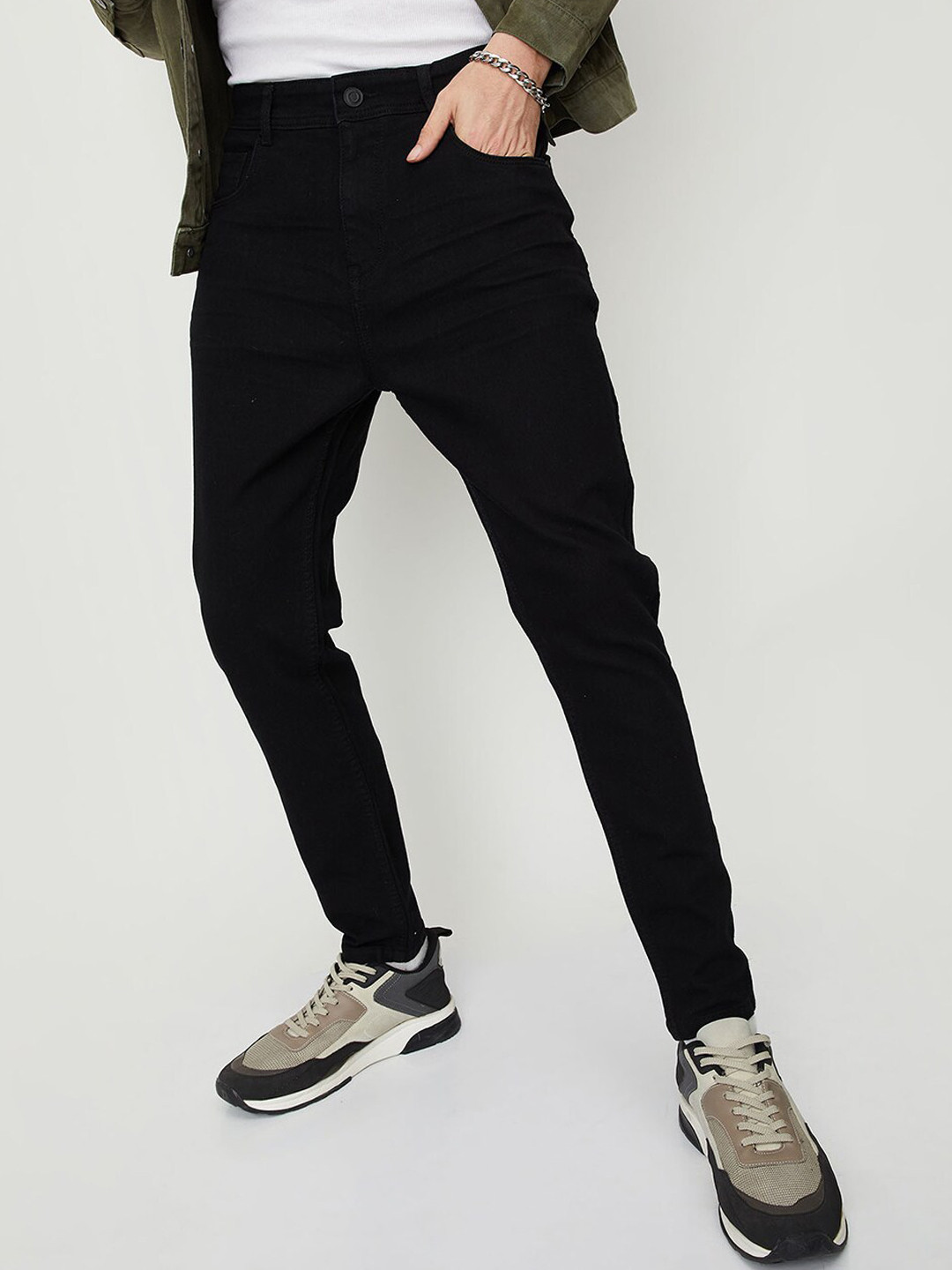 Buy Max Men Mid Rise Dark Shade Regular Fit Stretchable Jeans - Jeans ...