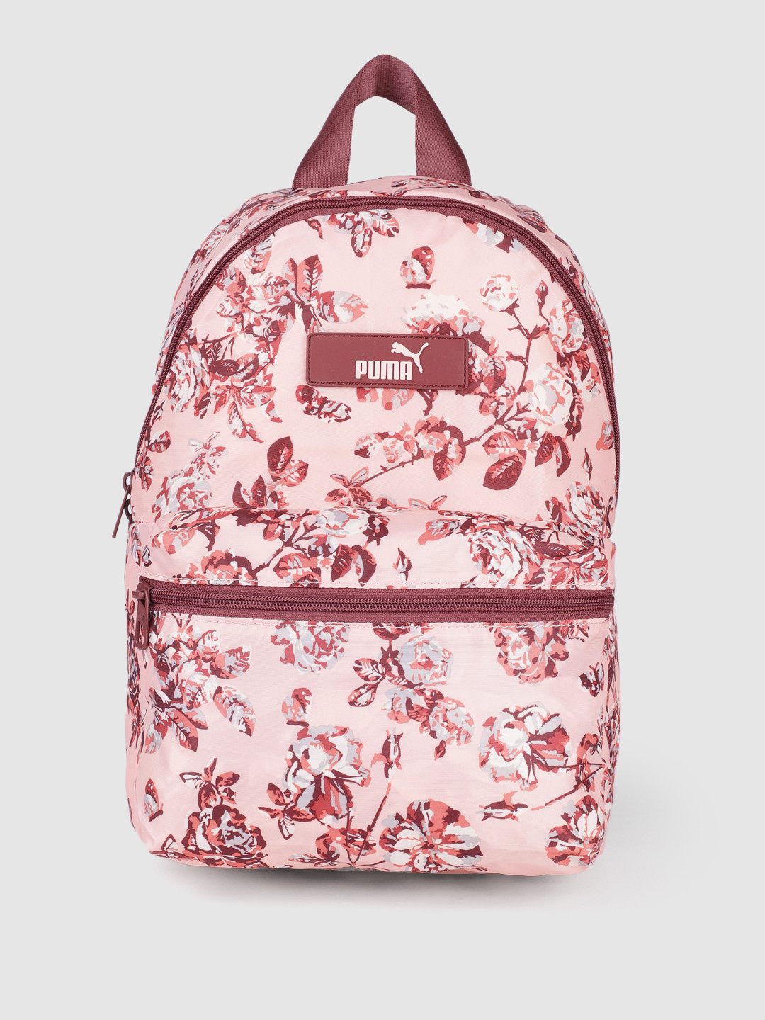 Buy Puma Women Floral Print Core Pop Backpack With Brand Logo Applique ...