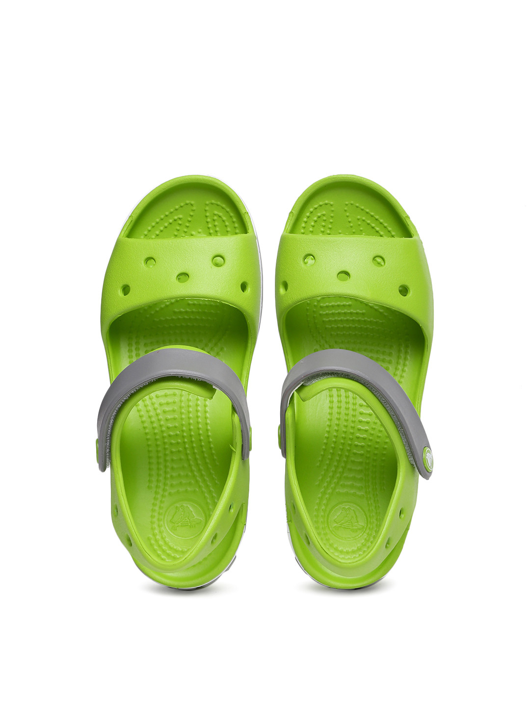 Buy Crocs Crocband Unisex Green Grey Colourblocked Clogs - Flip Flops ...