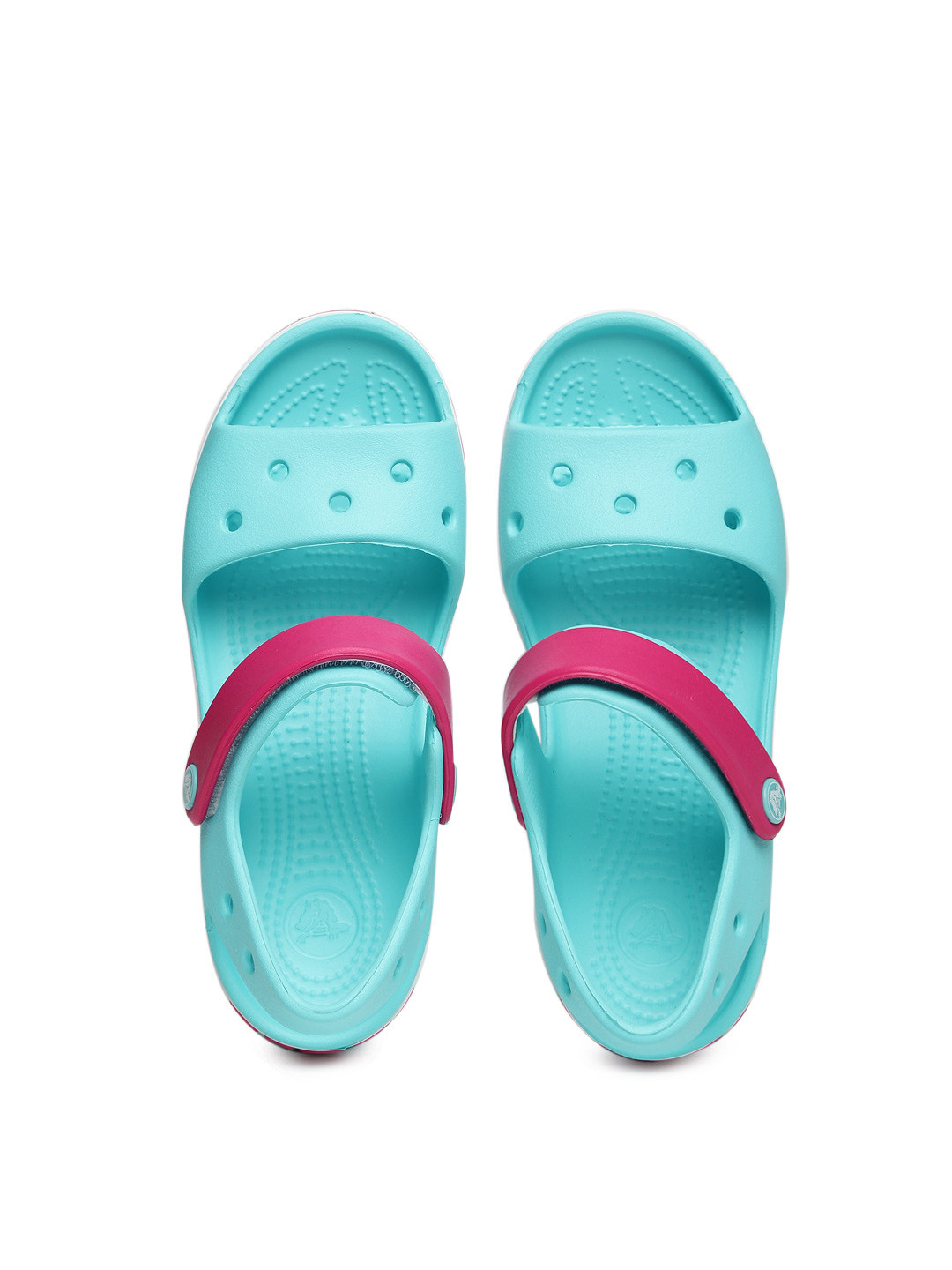 Buy Crocs Unisex Blue & Pink Colourblocked Clogs - Flip Flops for ...