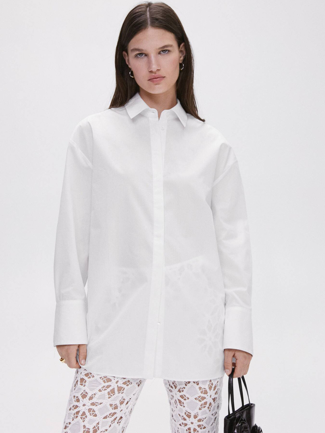 Buy MANGO Pure Cotton Oversize Shirt - Shirts for Women 22829542 | Myntra