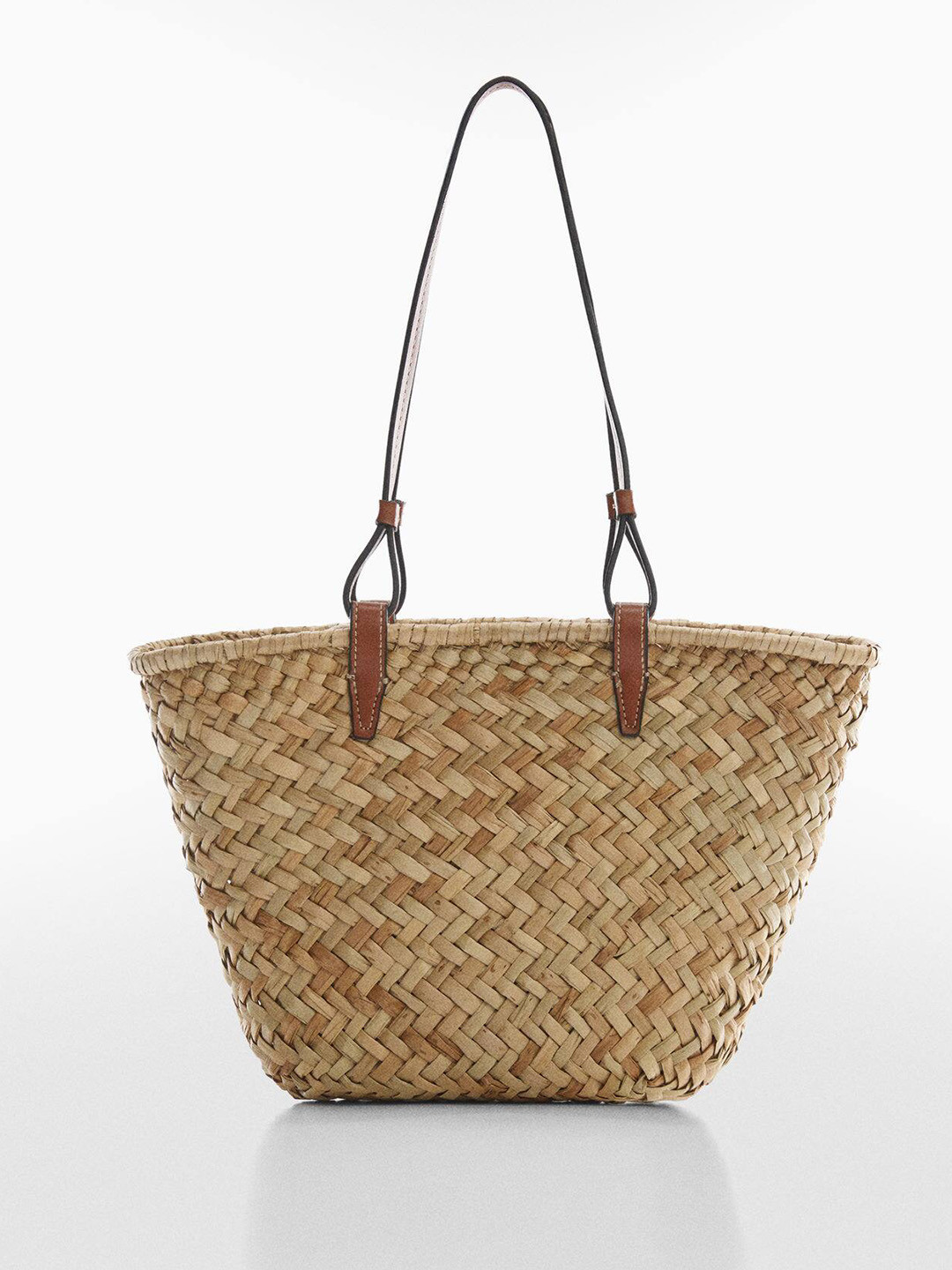 Buy MANGO Women Basket Weave Structured Shoulder Bag - Handbags for ...