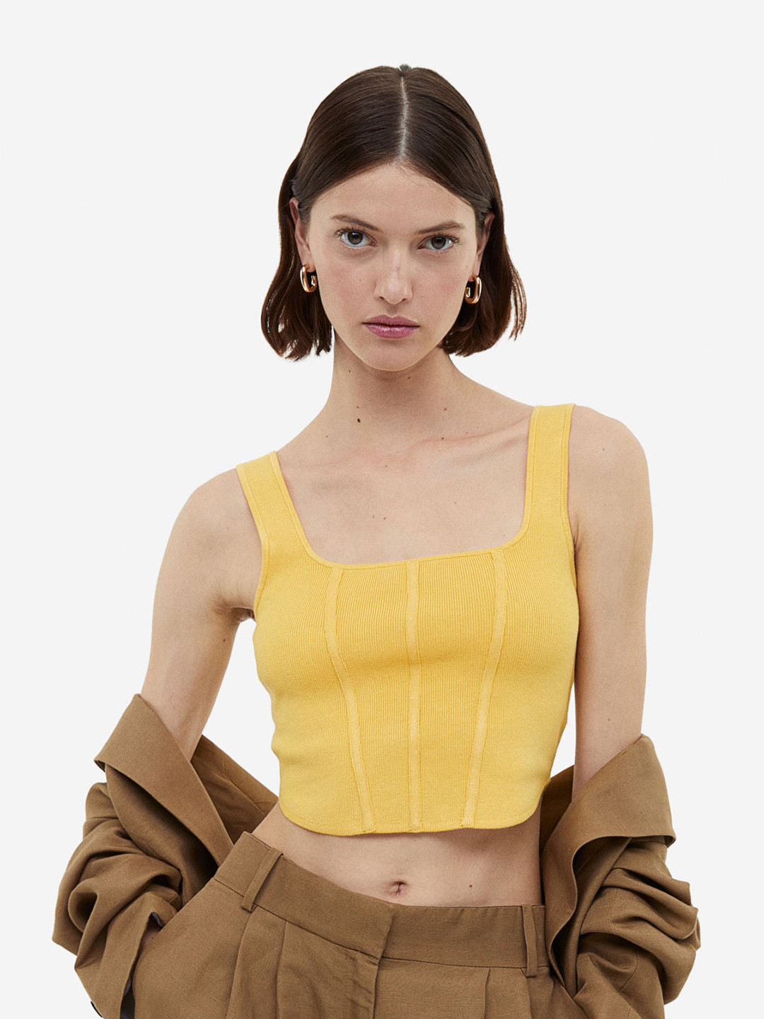 Buy H&M Fine Knit Corset Top - Tops for Women 22830454 | Myntra