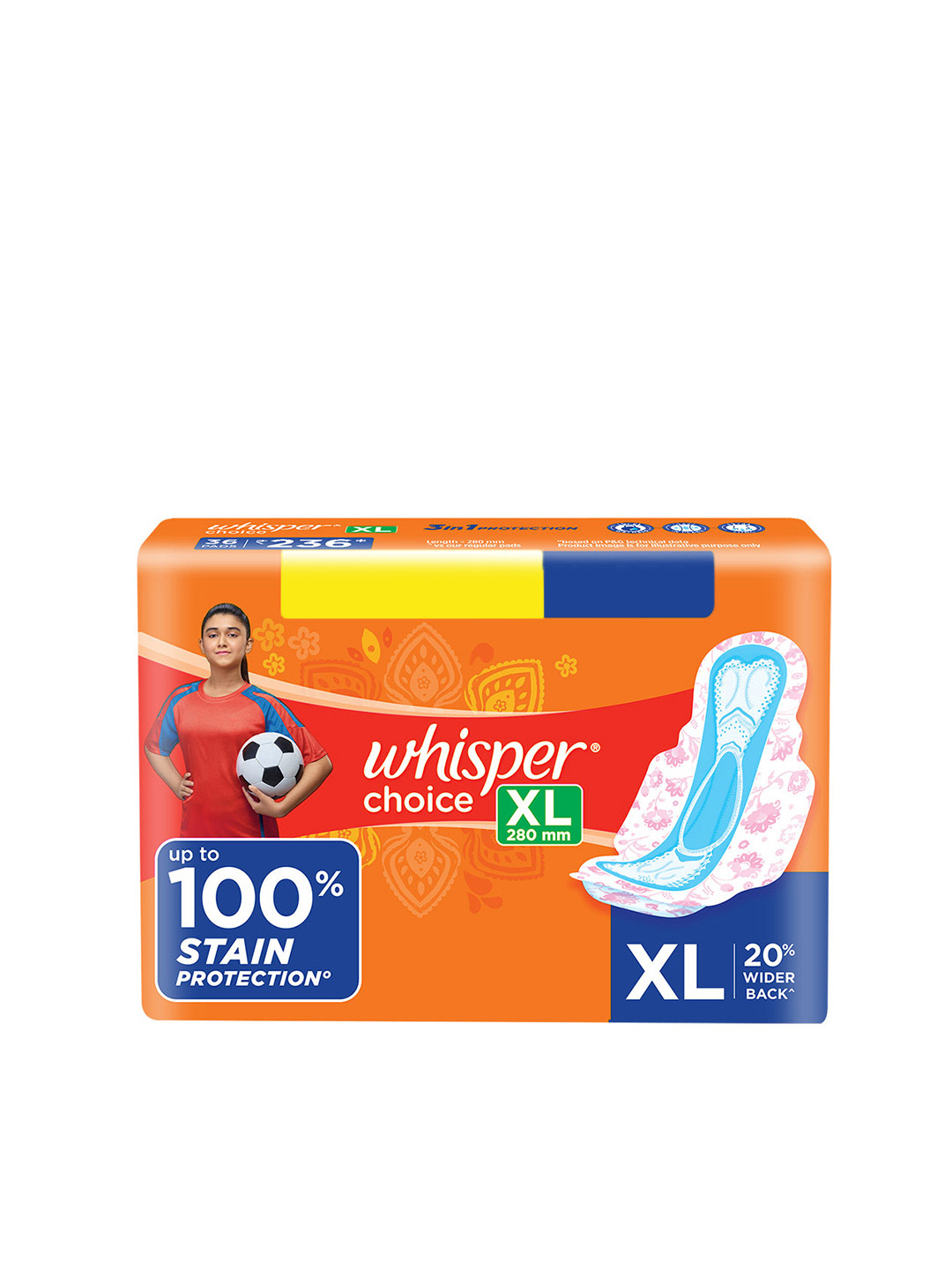 Buy Whisper Choice XL Thick Sanitary Pads 36 Pads - Sanitary Napkins ...