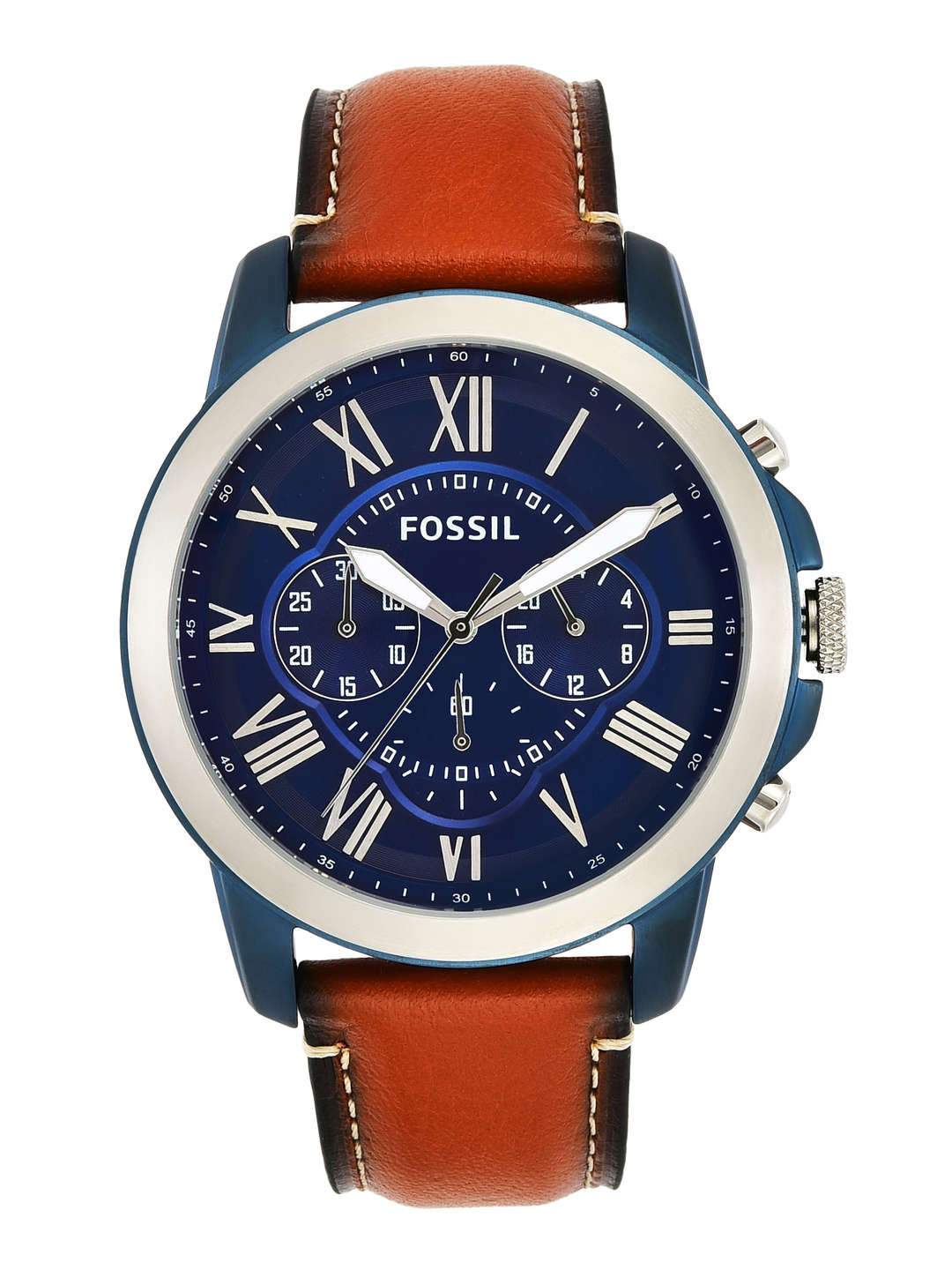 Buy Fossil Men Blue & Brown Analogue Watch FS5151 - Watches for Men ...