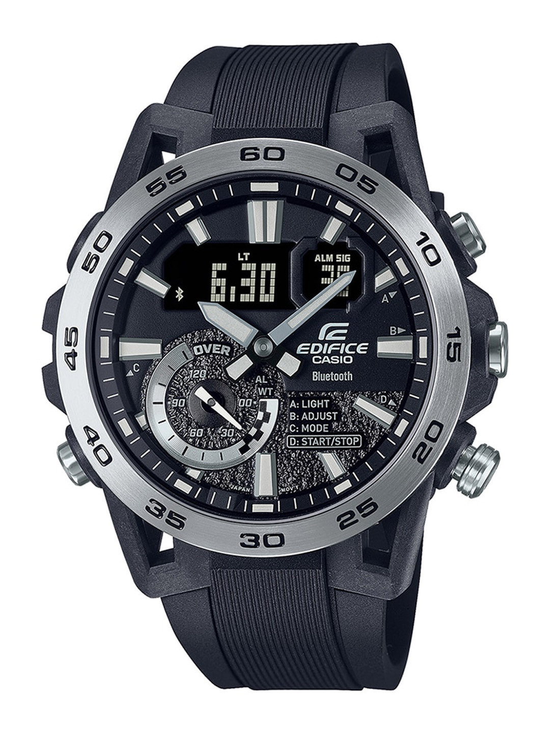 Buy CASIO Men EDifice ECB 40P 1ADF Black Ana Digi Dial Black Resin ...
