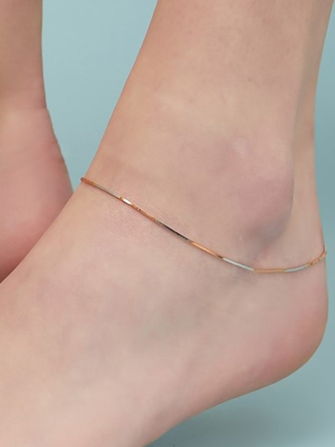 Buy Zavya Women 925 Sterling Silver Rose Gold Plated Anklet - Anklet ...