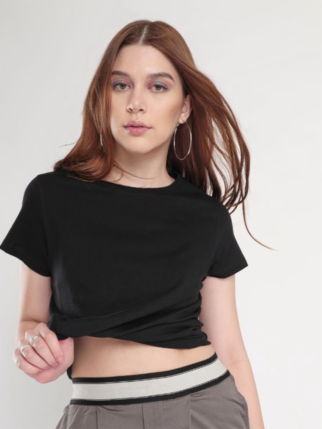 Buy Nobero Round Neck Cotton T Shirt Tshirts For Women 22850268 Myntra
