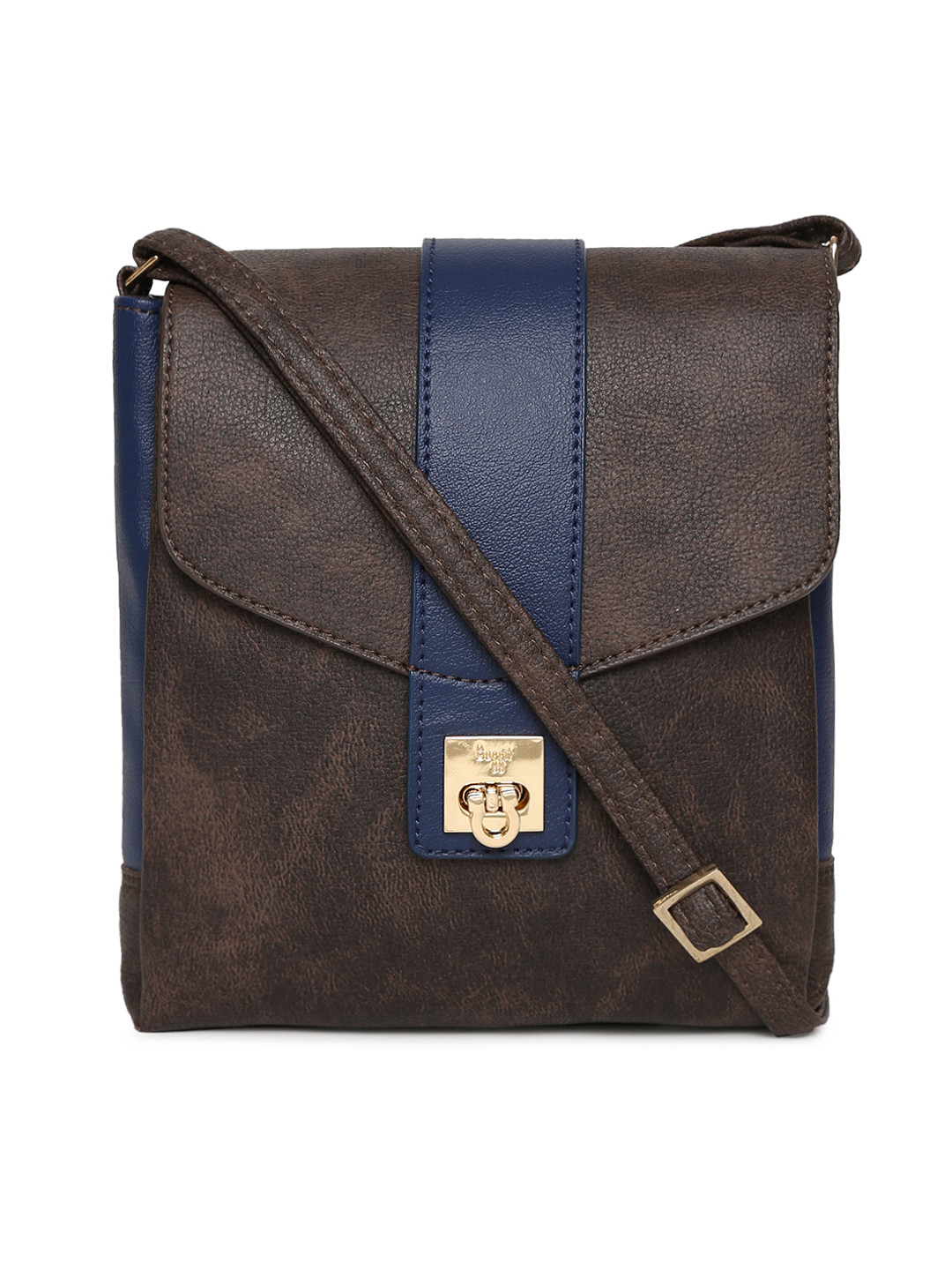 Buy Baggit Brown & Blue Solid Sling Bag - Handbags for Women 2285129 ...