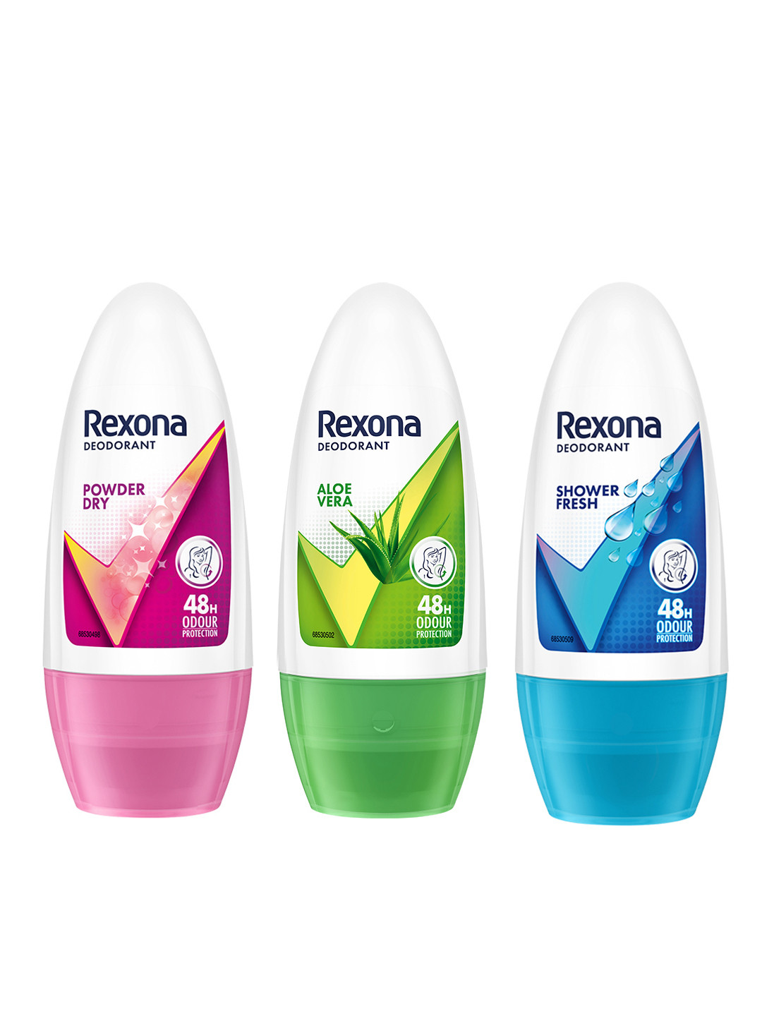 Buy REXONA Set Of 3 Underarm Roll On Deo 50ml Each Powder Dry + Shower ...